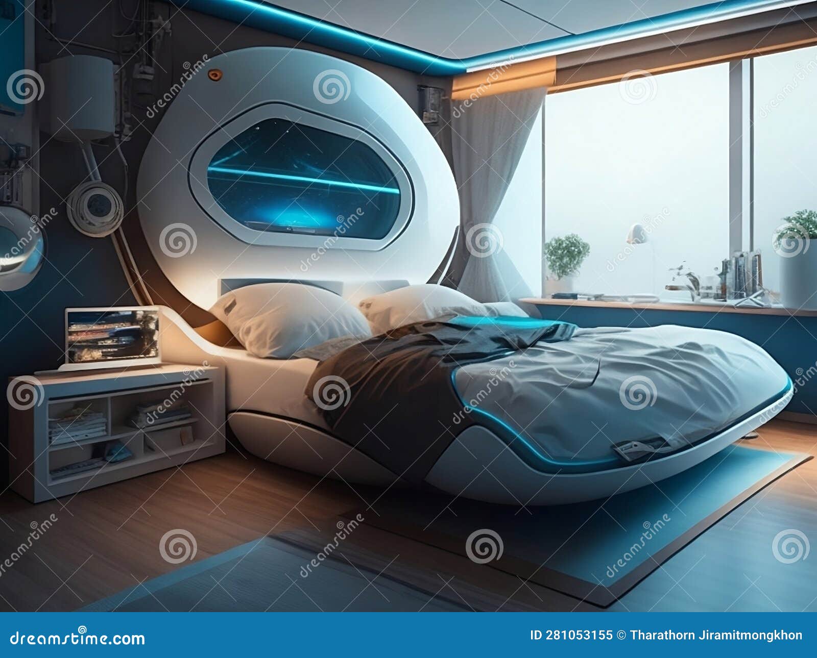 Sleep In The Future Embrace Smart Technology In Your Bedroom Stock