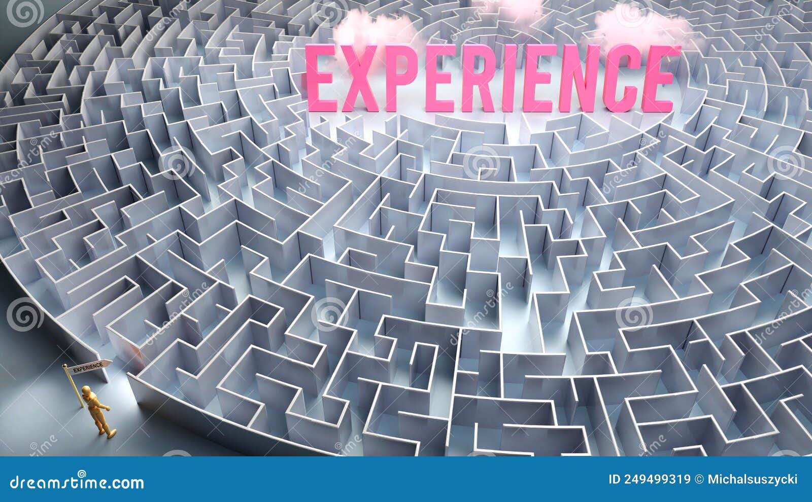 Experience and a Difficult Path To it Stock Illustration - Illustration ...