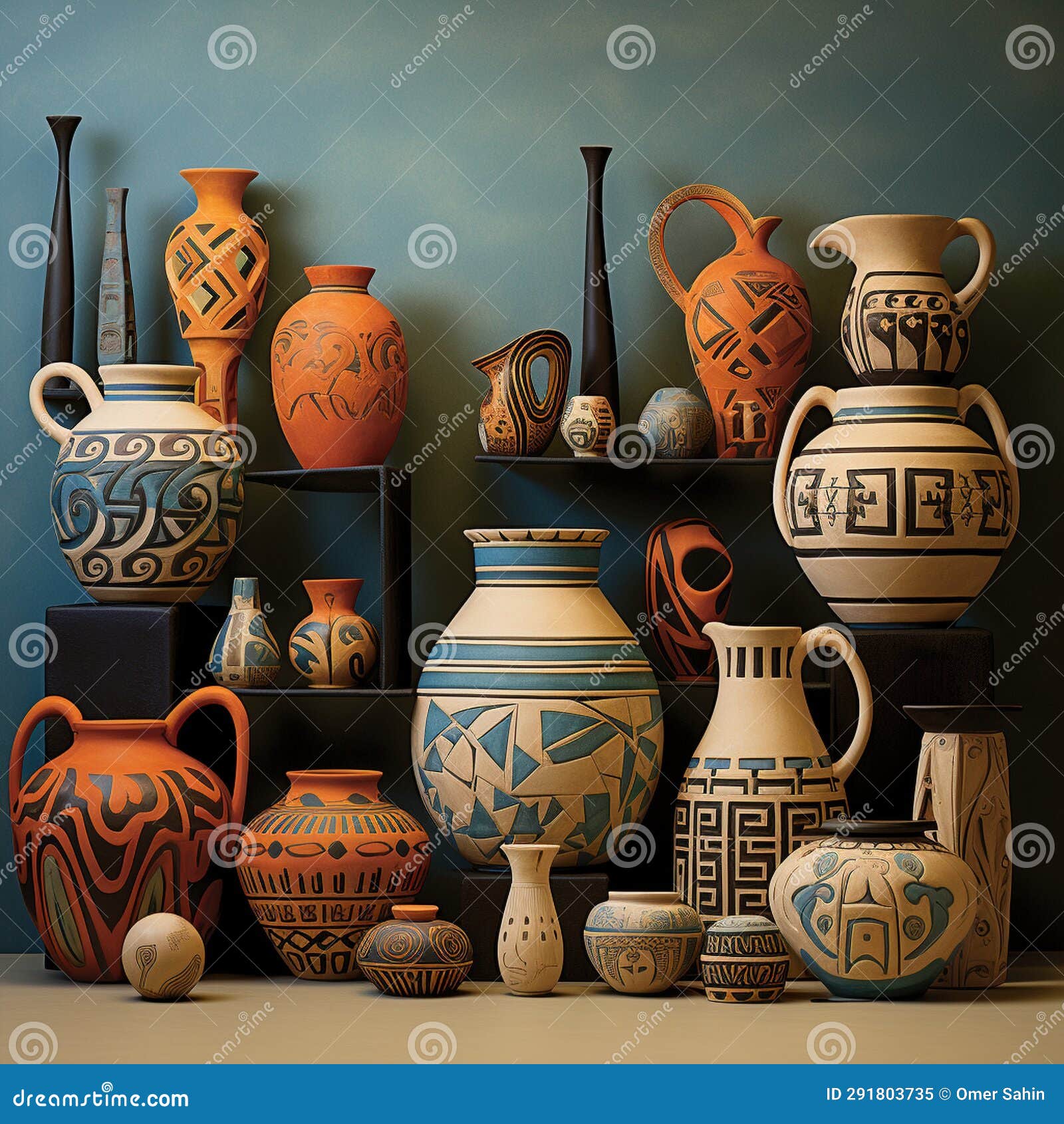 Modern Twist on Ancient Pottery Techniques Stock Image - Image of ...