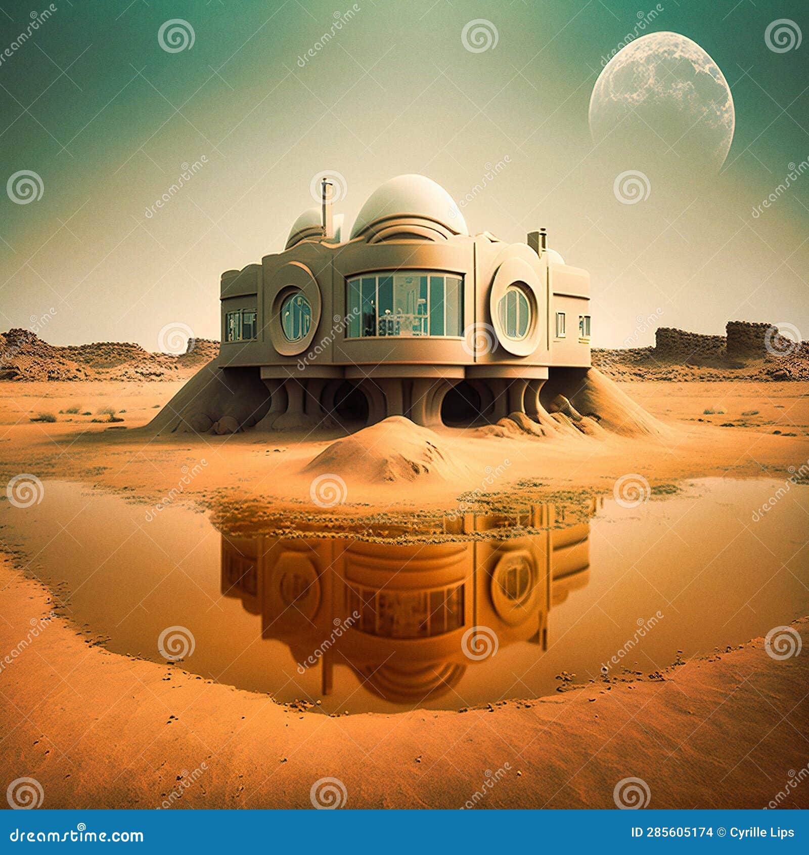 Futuristic Mars House - AI-Generated Extraterrestrial Living Stock ...