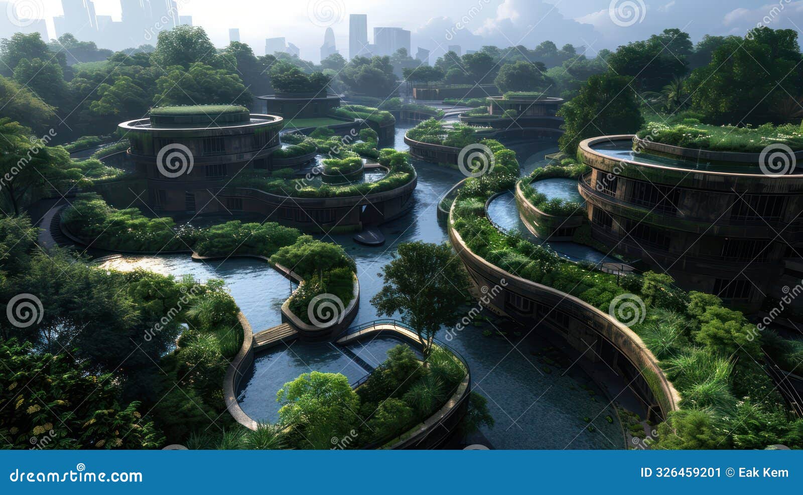 Sustainable Architecture Buildings Integrated with Nature, Creating a ...