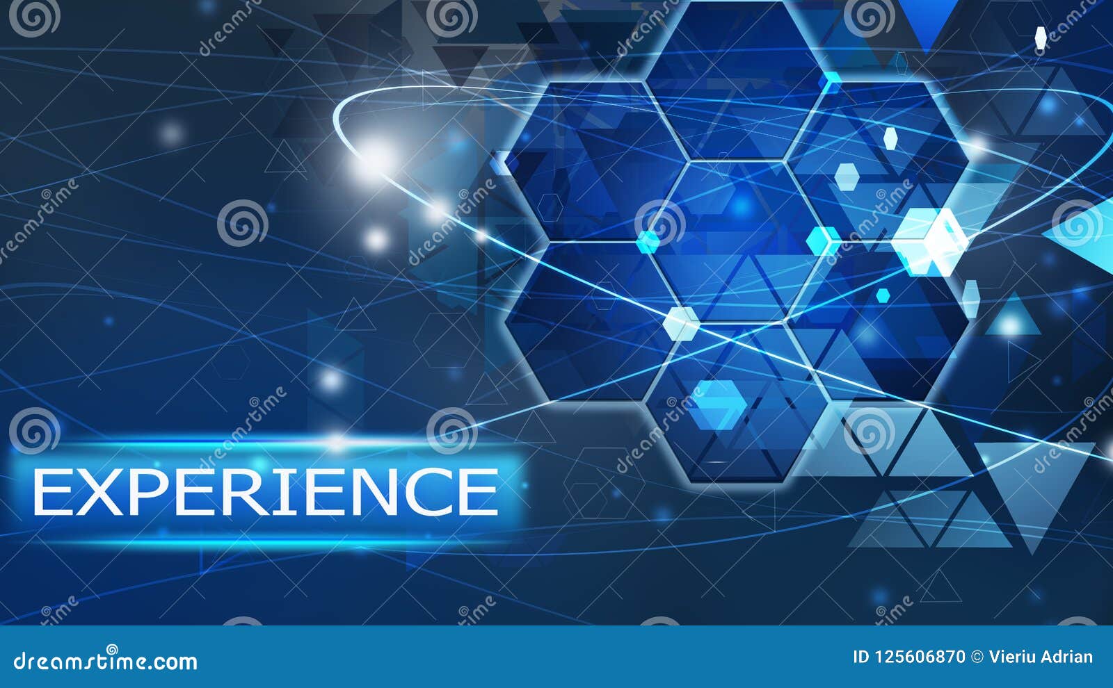 Experience Future Background Abstract Blue Concept Solution Stock ...