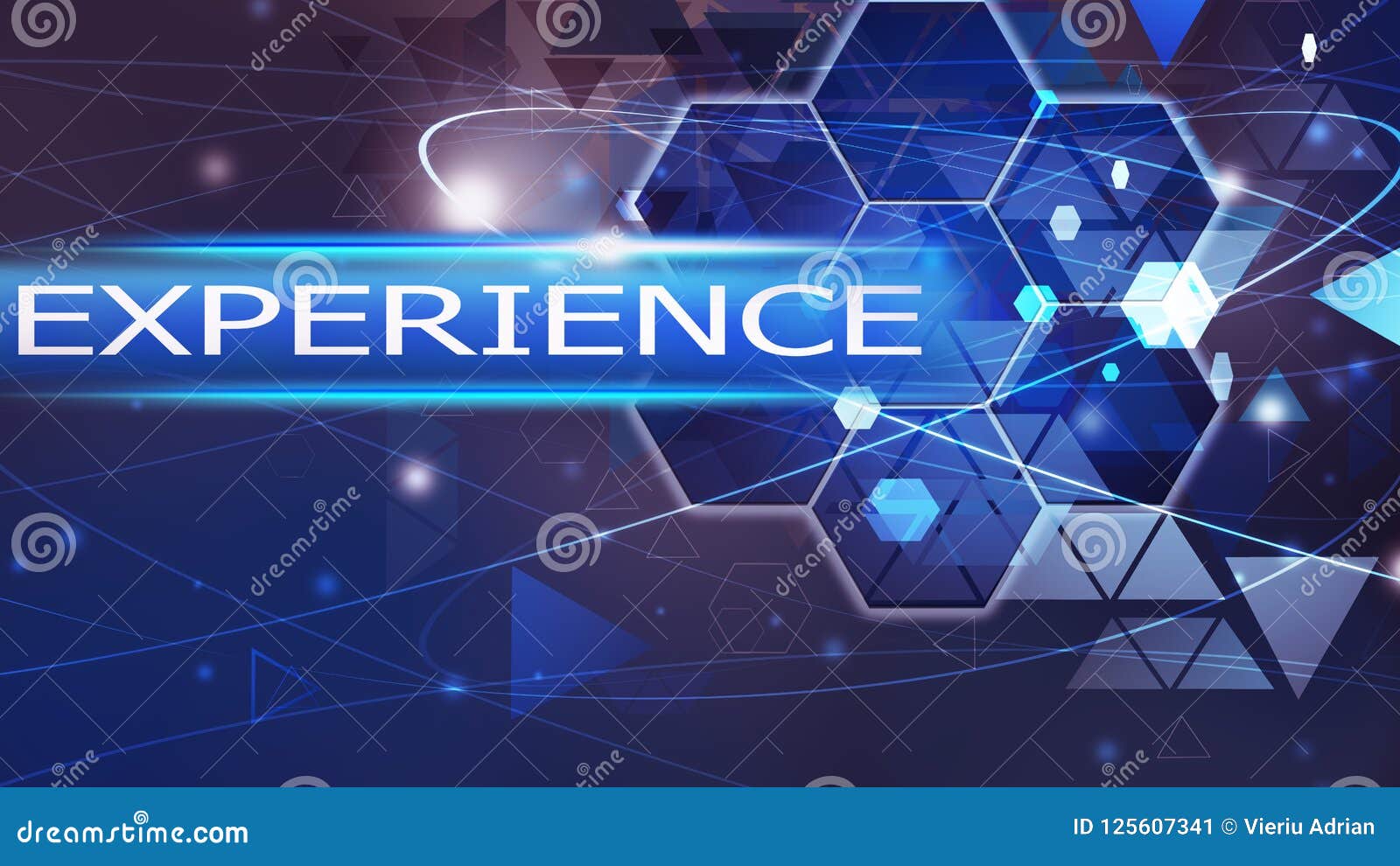 Experience Future Background Abstract Blue Concept Solution Stock ...