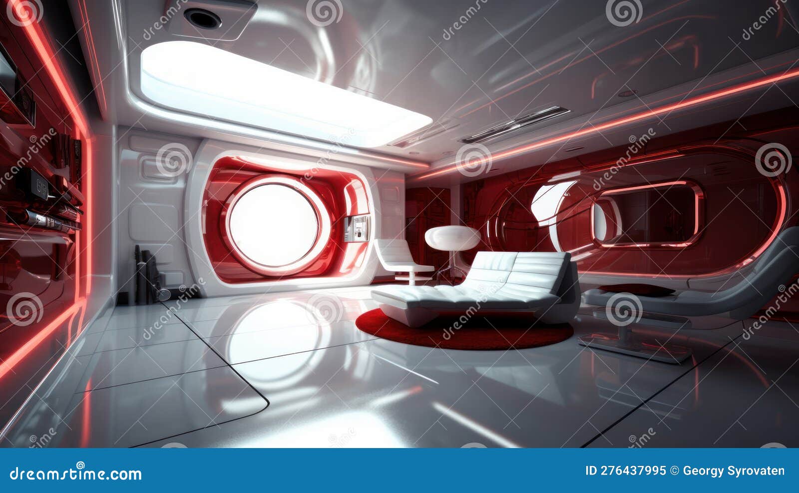 Revolutionary Fire Red Bionic Interior with Award-Winning Desig Stock ...