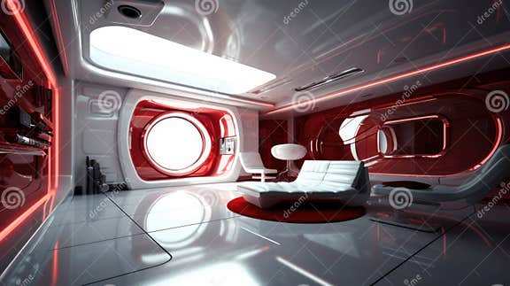 Revolutionary Fire Red Bionic Interior with Award-Winning Desig Stock ...