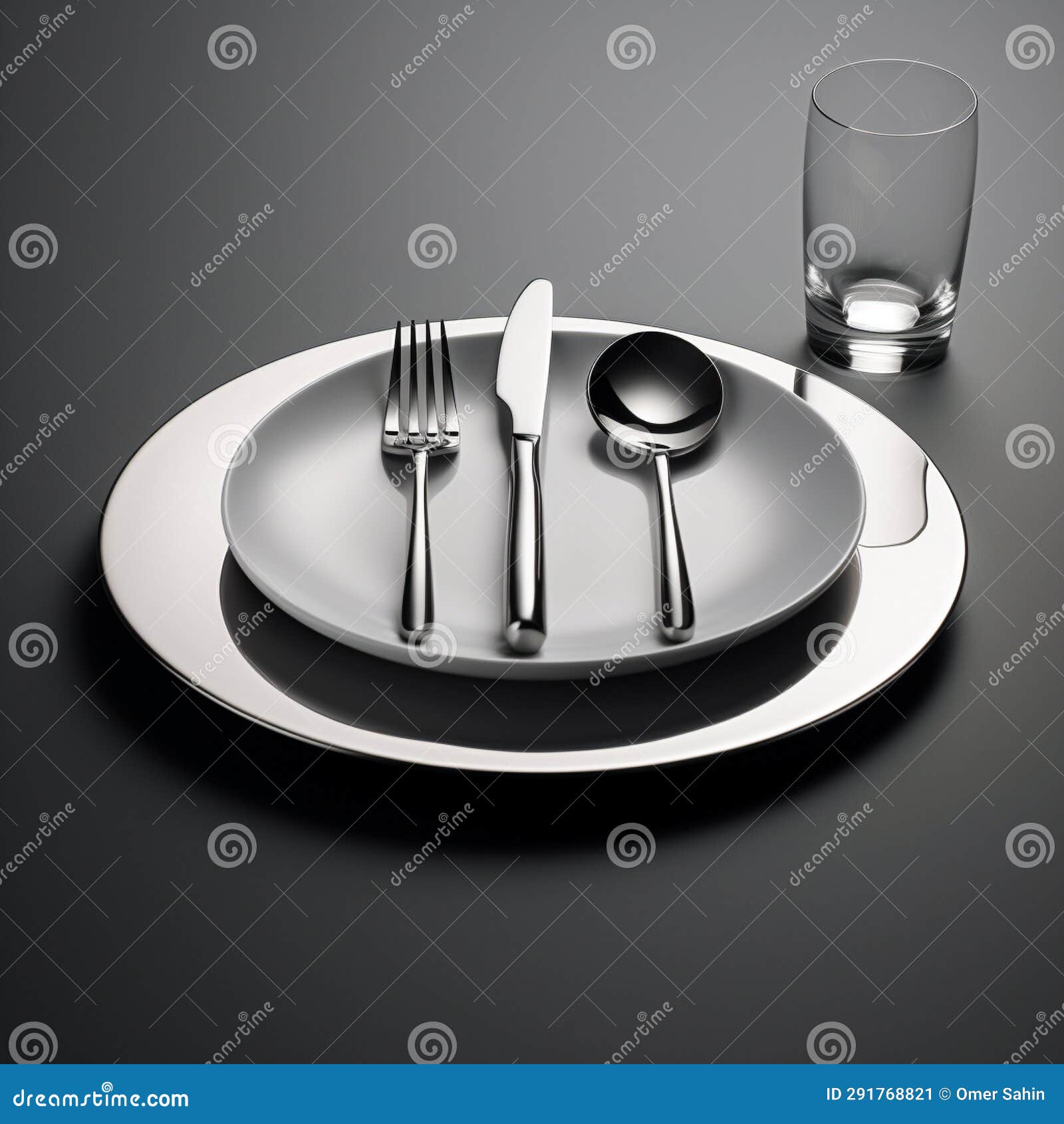 Minimalist Futuristic Cutlery Set Stock Image - Image of charm, shadows ...