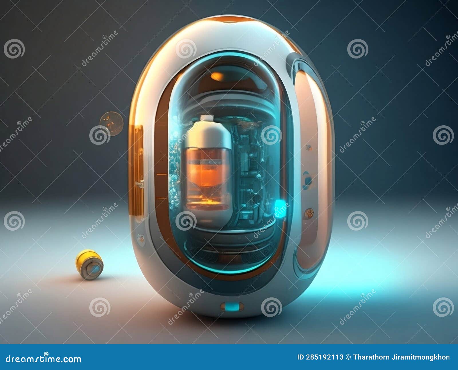 CaptureTech: the Futuristic World of Capsule Imaging Stock Illustration ...