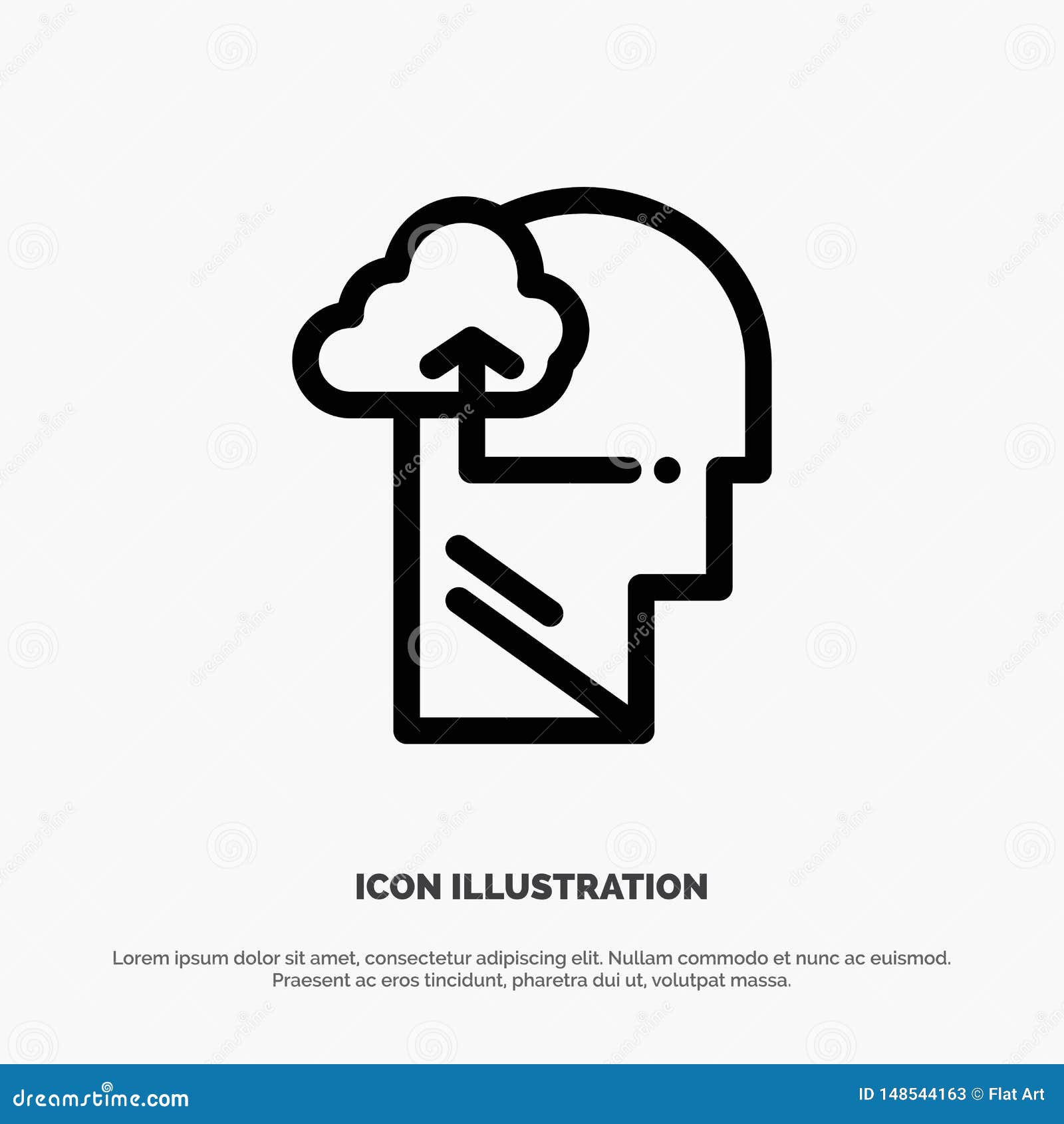 Experience, Gain, Mind, Head Line Icon Vector Stock Vector ...