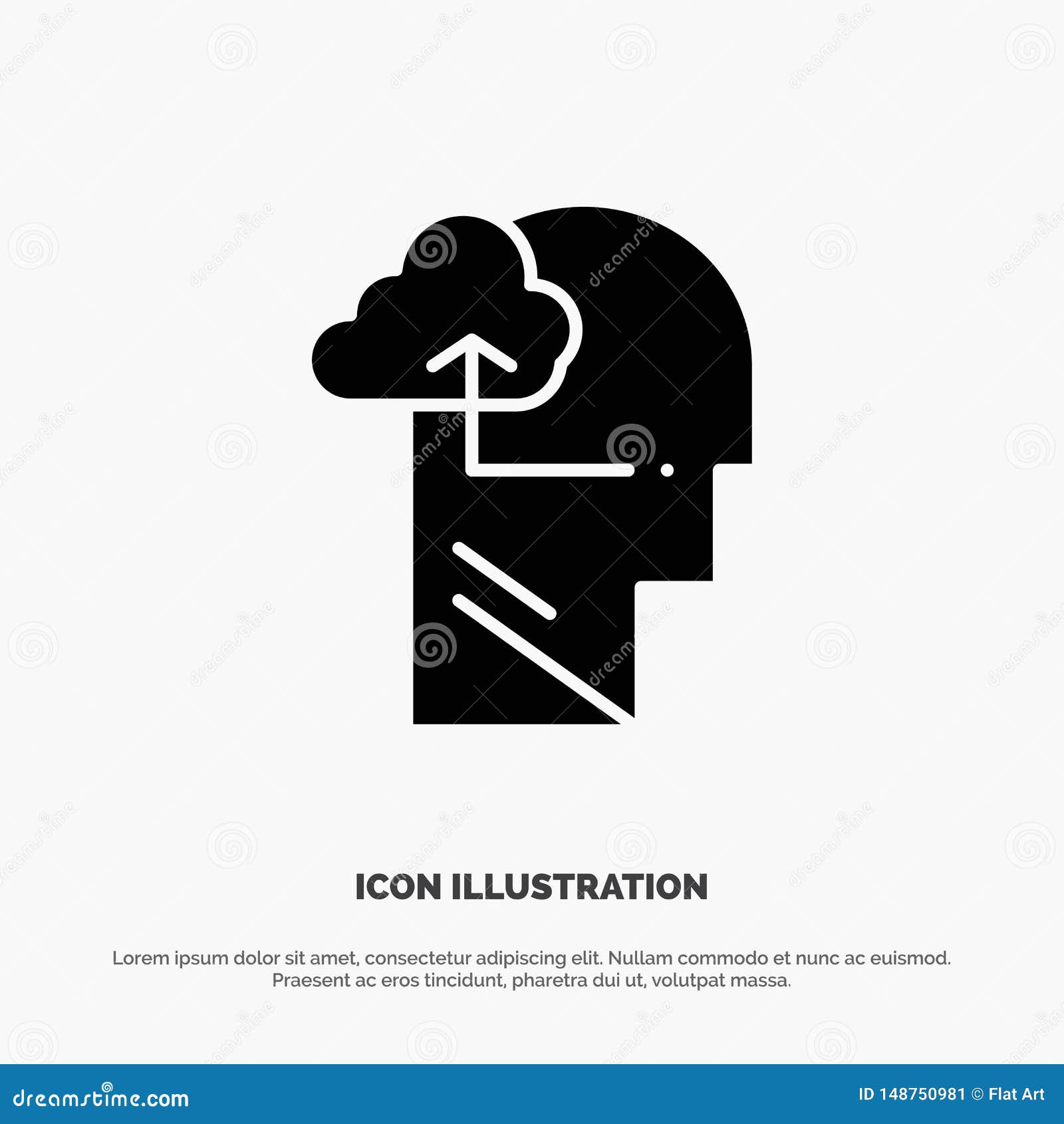 Experience, Gain, Mind, Head Solid Glyph Icon Vector Stock Vector ...