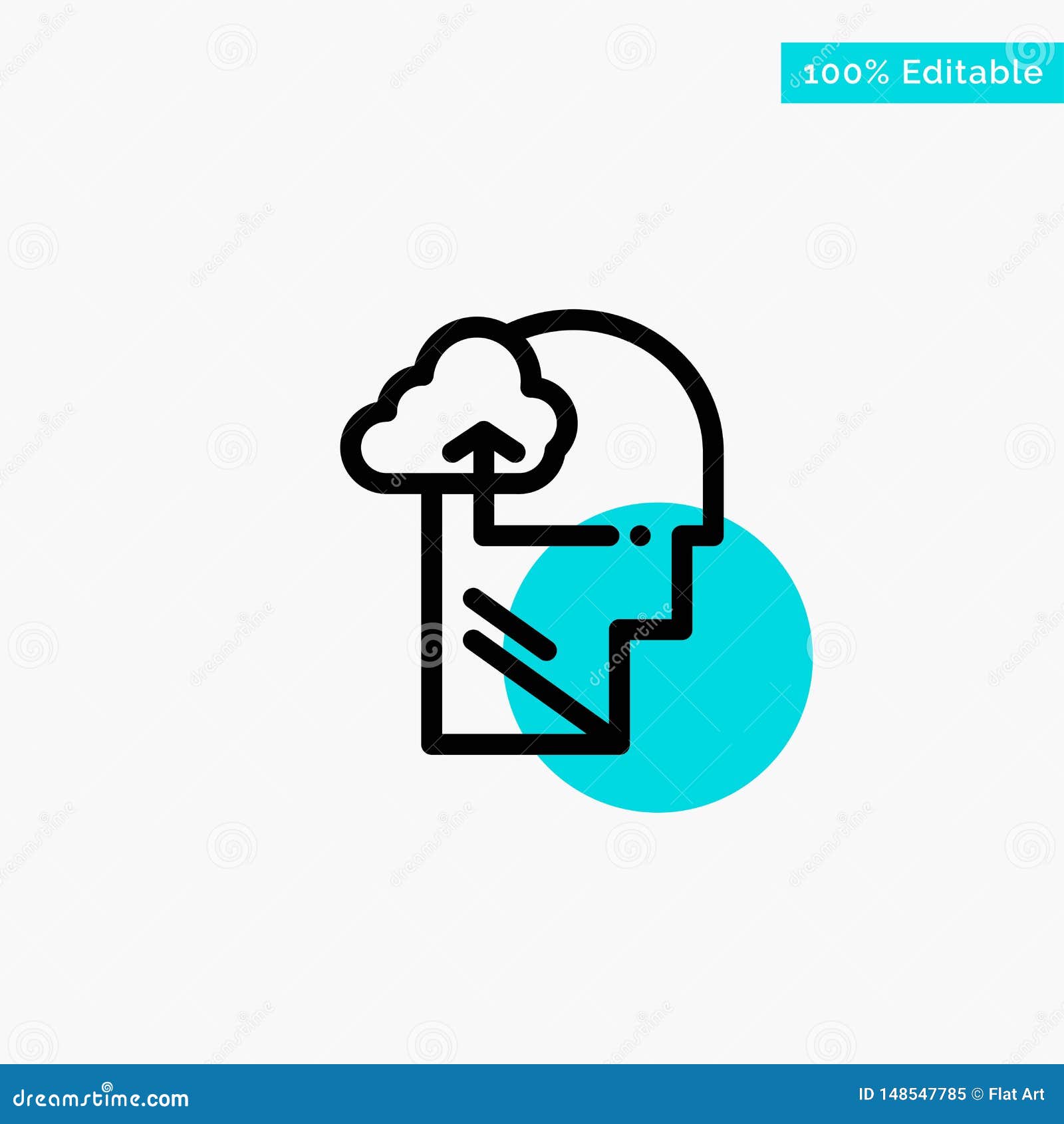 Experience, Gain, Mind, Head Turquoise Highlight Circle Point Vector ...