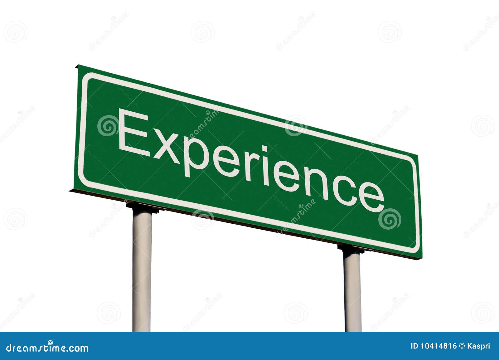 Experience Green Road Sign Isolated Stock Illustration - Illustration ...