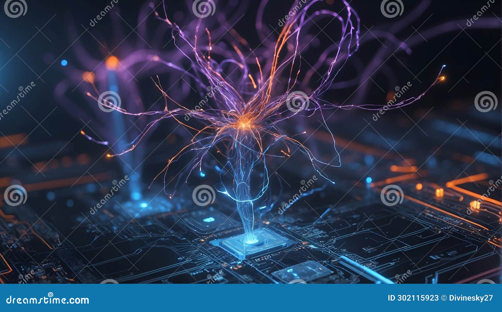 Qubit Odyssey: Imaginative Qubit Realities With AI. AI Generate Stock ...