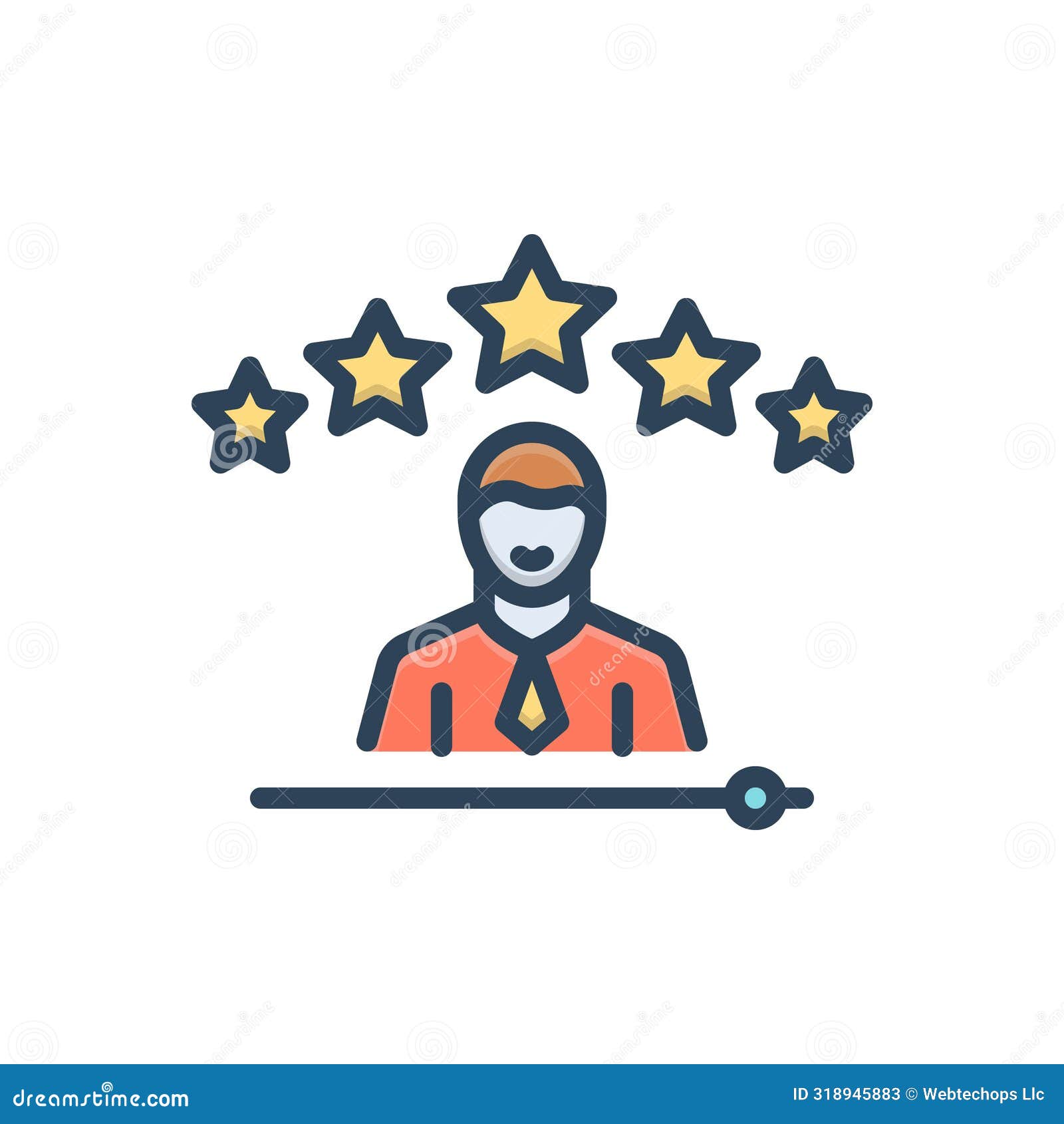 Color Illustration Icon for Experience, Evaluation and Feedback Stock ...