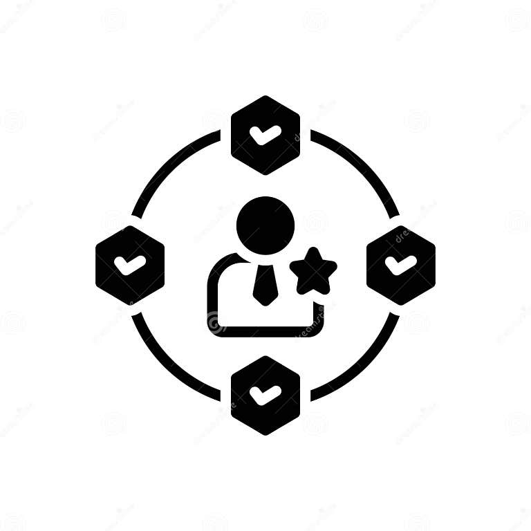 Black Solid Icon for Experience, Involvement and Know Stock Vector ...