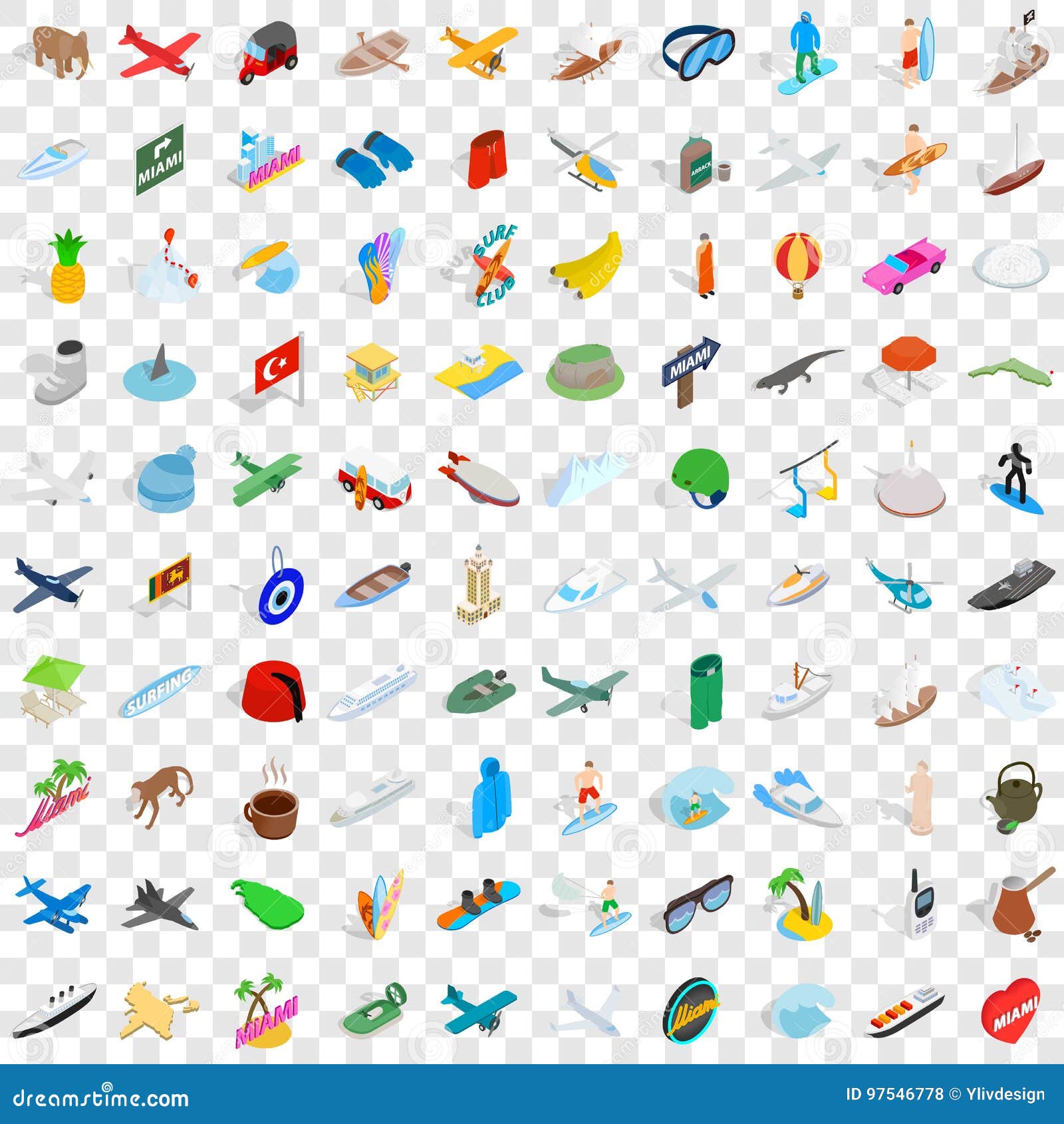 100 Experience Icons Set, Isometric 3d Style Stock Vector ...