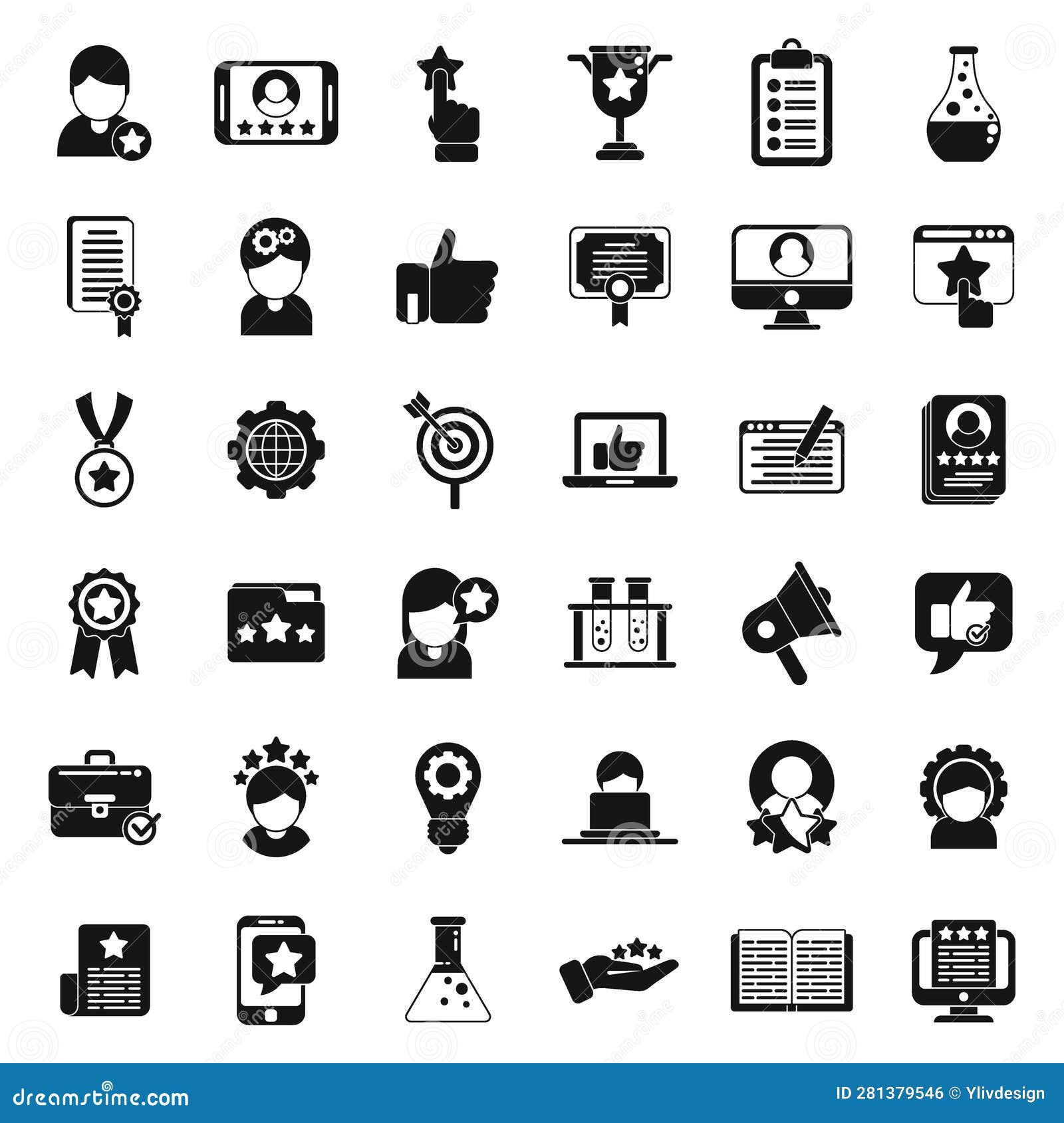 Experience Icons Set Simple Vector. Client Satisfaction Stock Vector ...