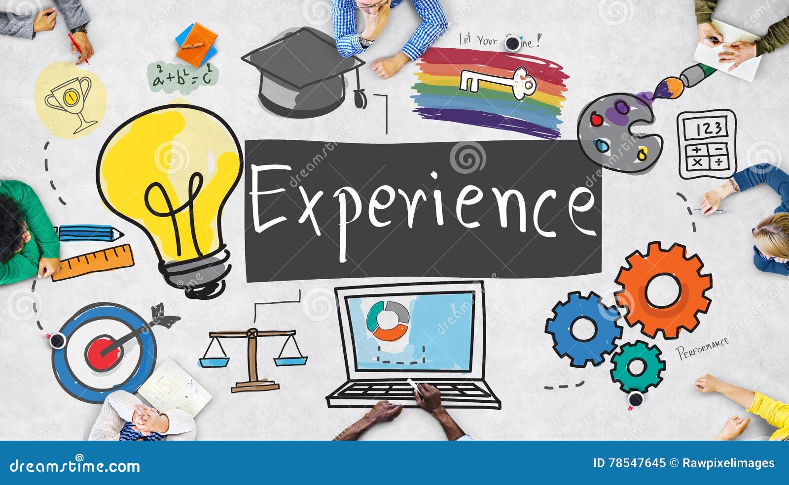 Experience Learning Exposure Drawing Icon Concept Stock Image - Image ...