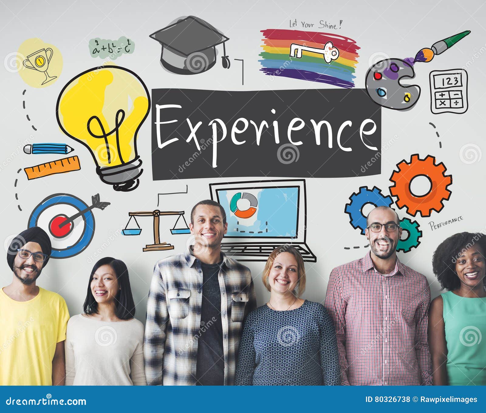 Experience Learning Exposure Drawing Icon Concept Stock Photo - Image ...