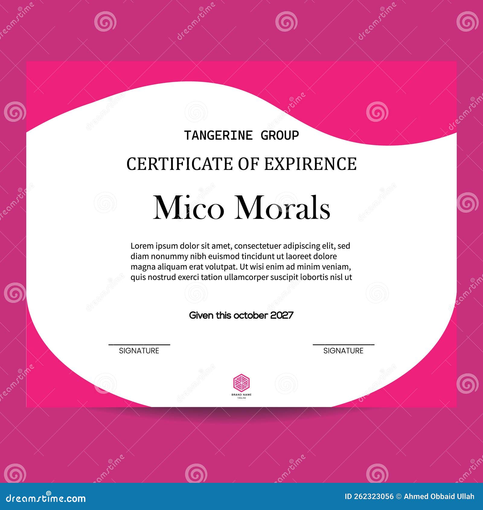 Experience Letter Template, Editable Experience Letter Template Design ...