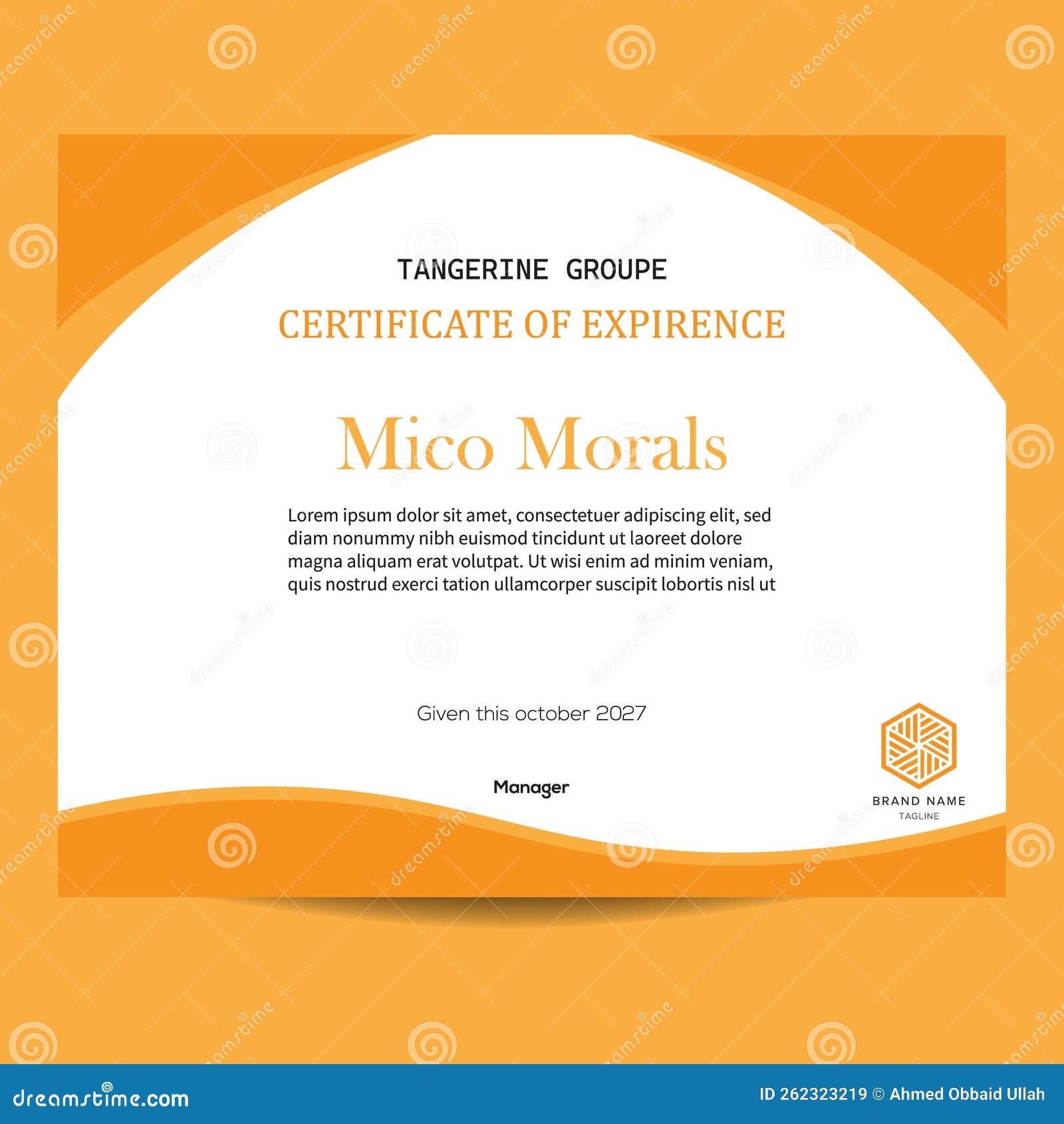 Experience Letter Template, Editable Experience Letter Template Design ...