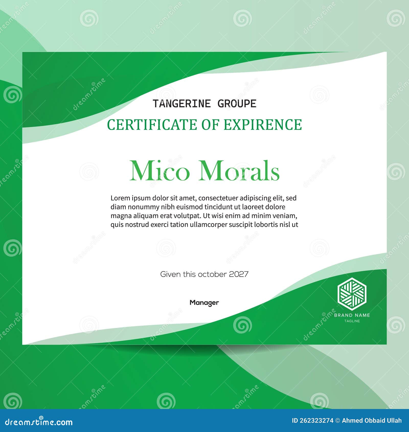 Experience Letter Template, Editable Experience Letter Template Design ...