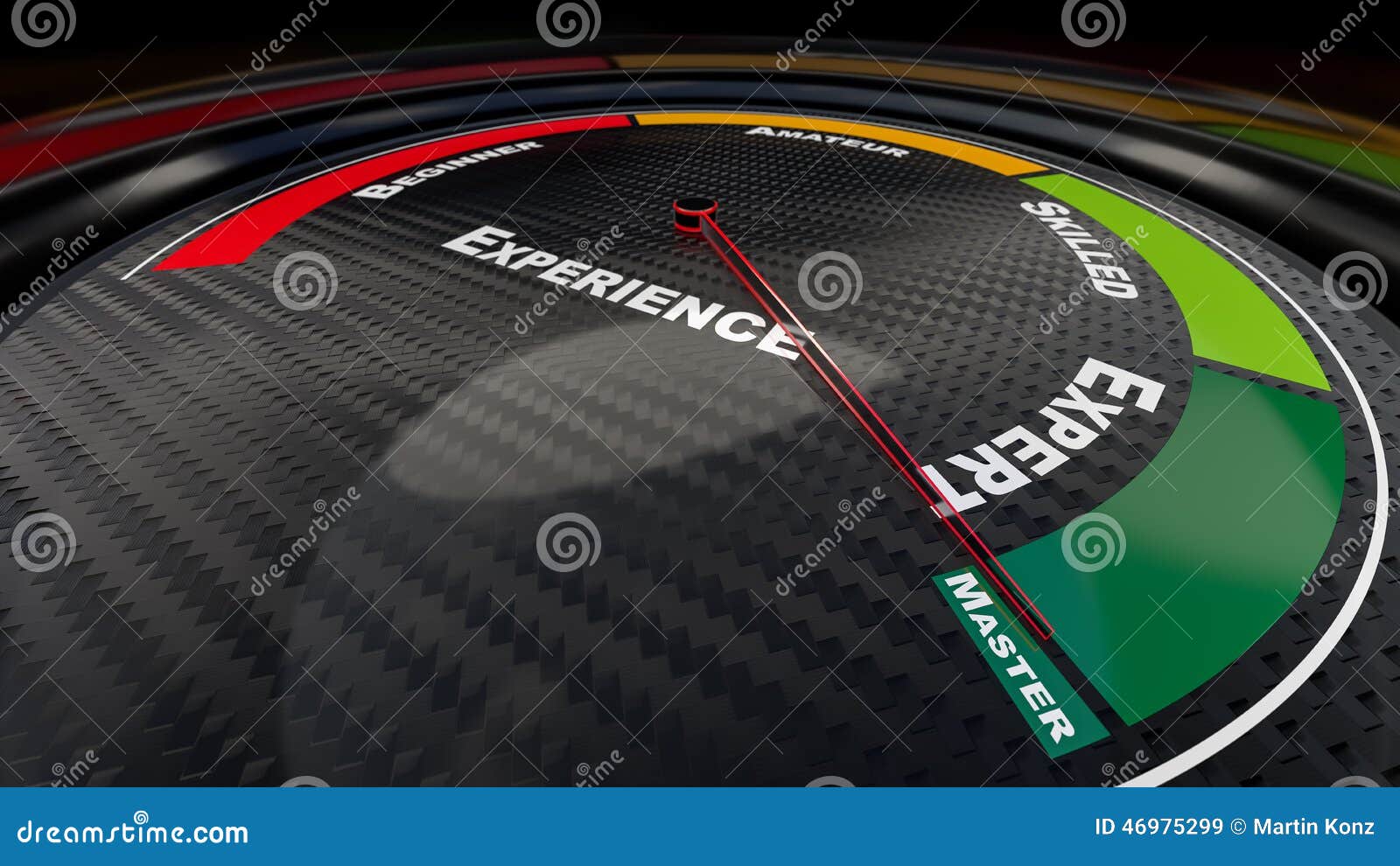 Experience level indicator stock illustration. Illustration of master ...