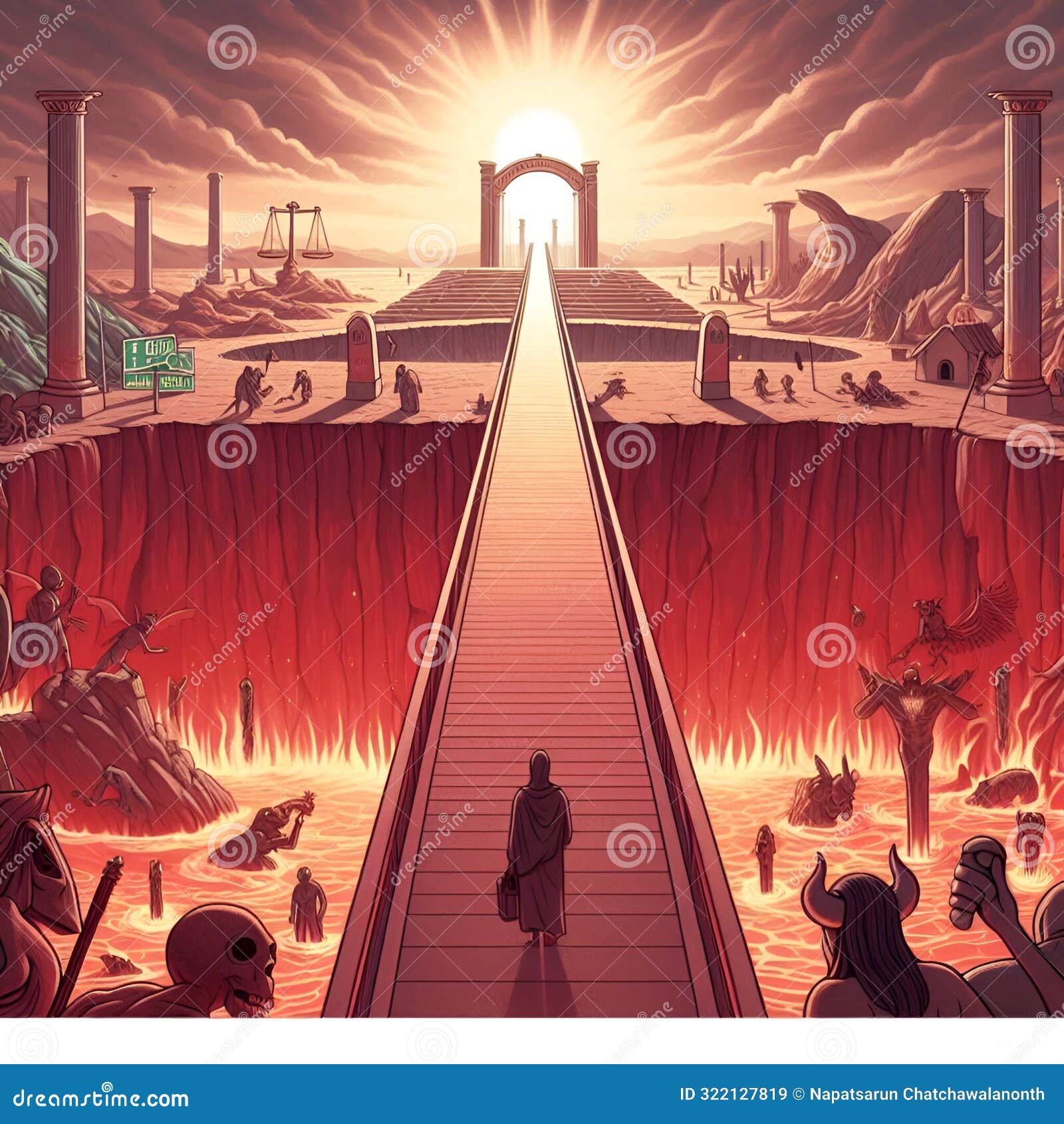 Road To Hell/eps Vector Illustration | CartoonDealer.com #3475106