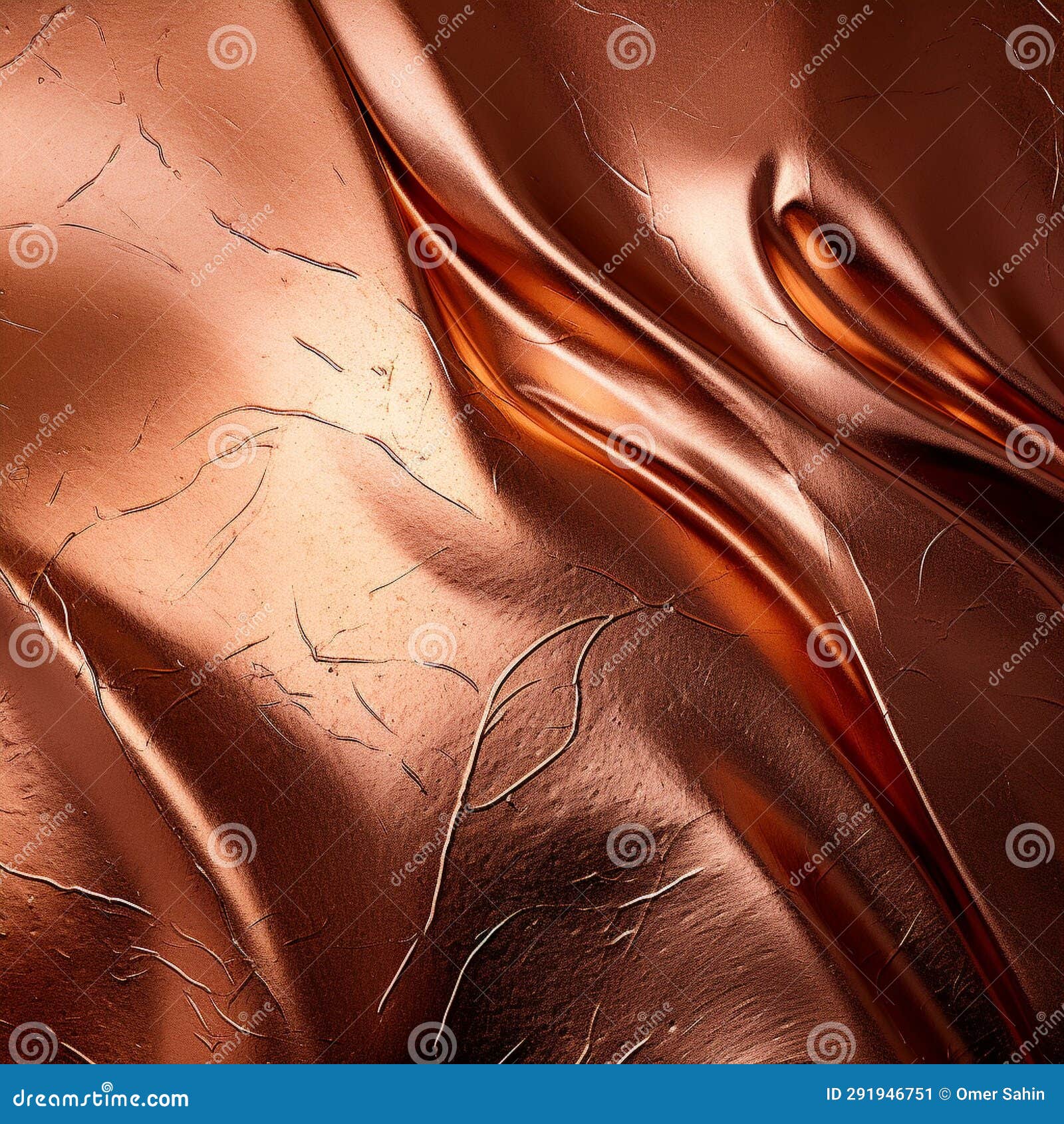 Radiant Copper Metallic Surface Stock Image - Image of visually ...