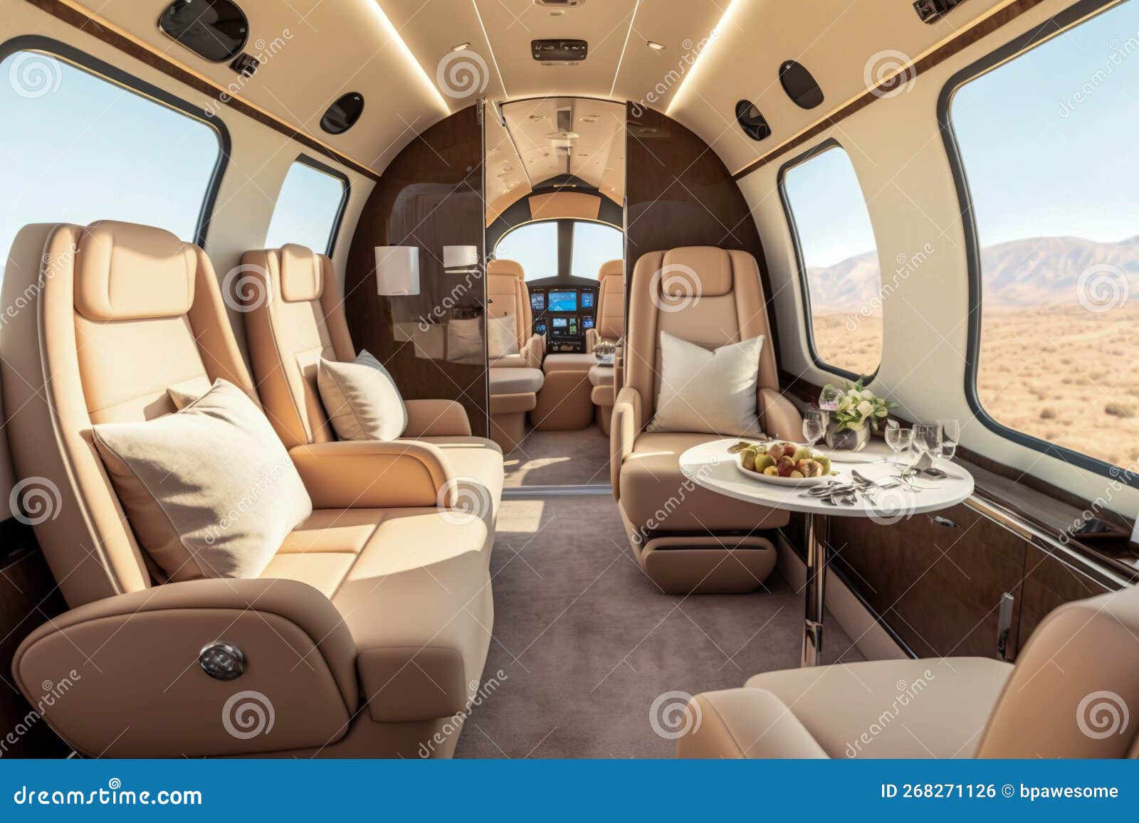 Experience Luxury Travel: Inside Look of an Empty Private Plane or Jet ...