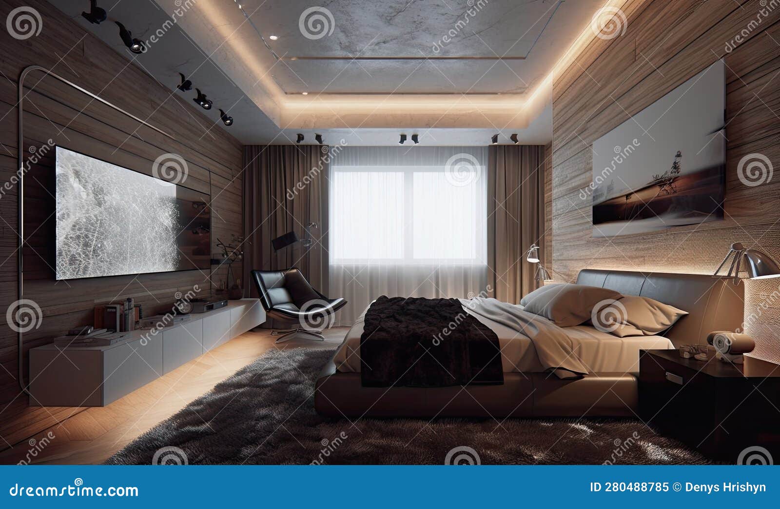 Experience Luxury in the Unique and Amazing Bedroom with TV. Creating ...