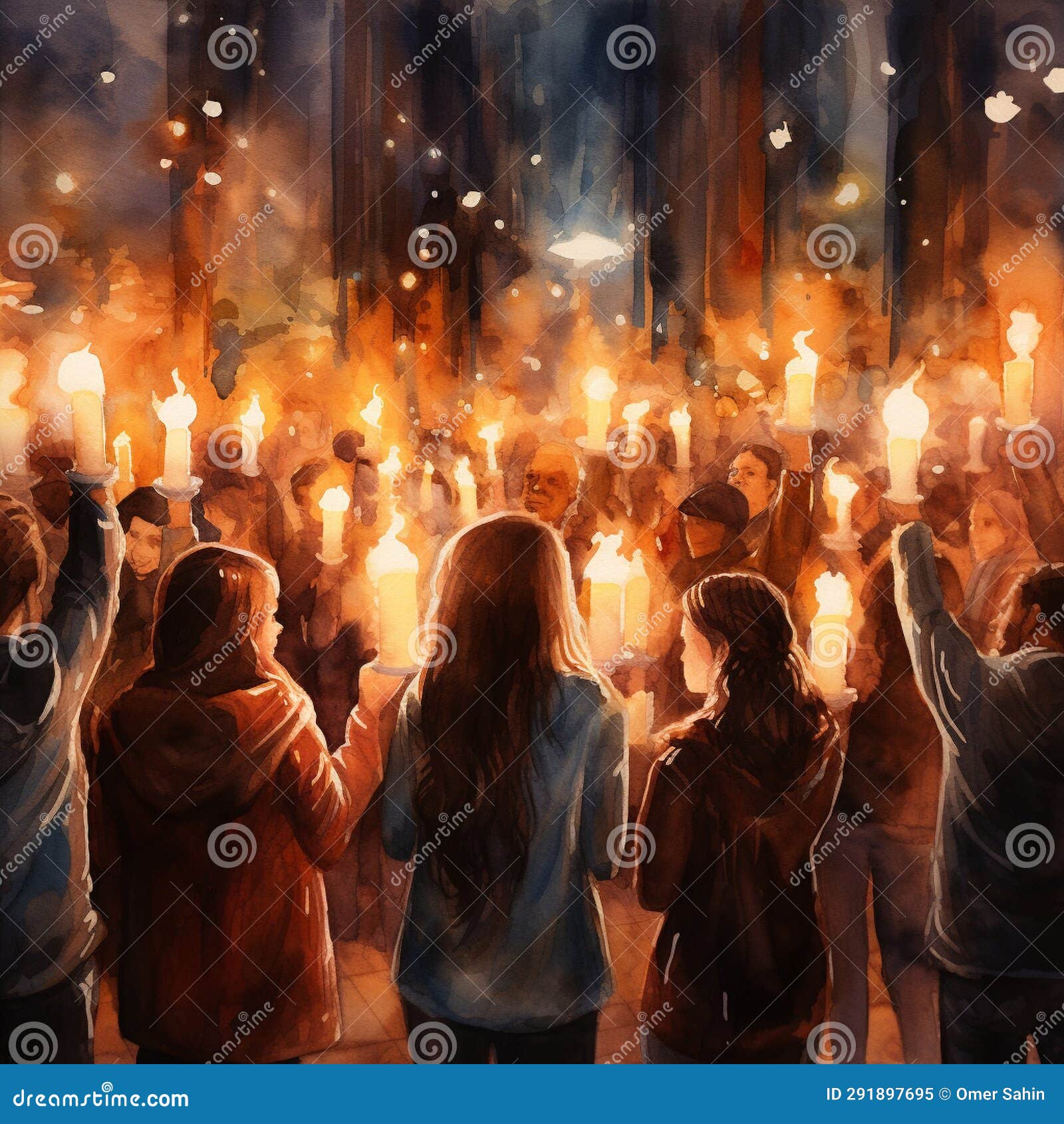 Group of People Lighting Unity Candles Stock Image - Image of holds ...