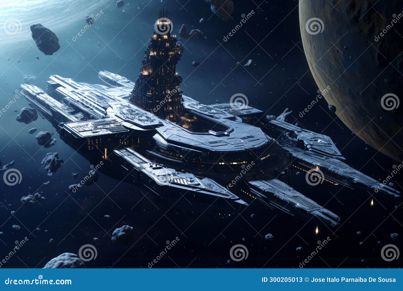 Experience the Majesty of Colossal Space Stock Illustration ...