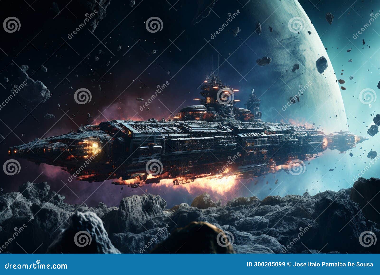 Experience the Majesty of Colossal Space Stock Illustration ...