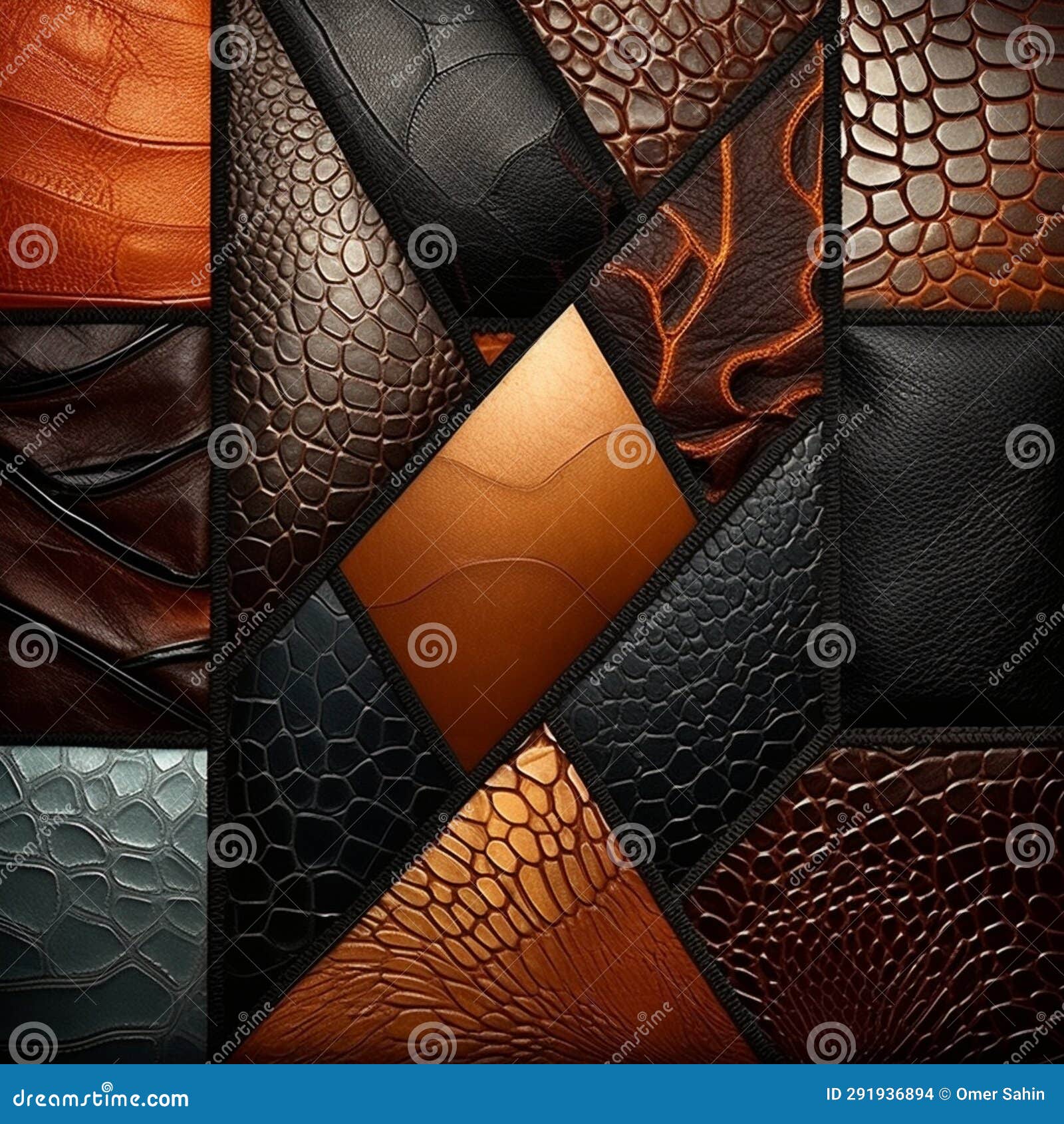 Harmony In Chaos: Contrast Of Leather Textures Stock Photo ...