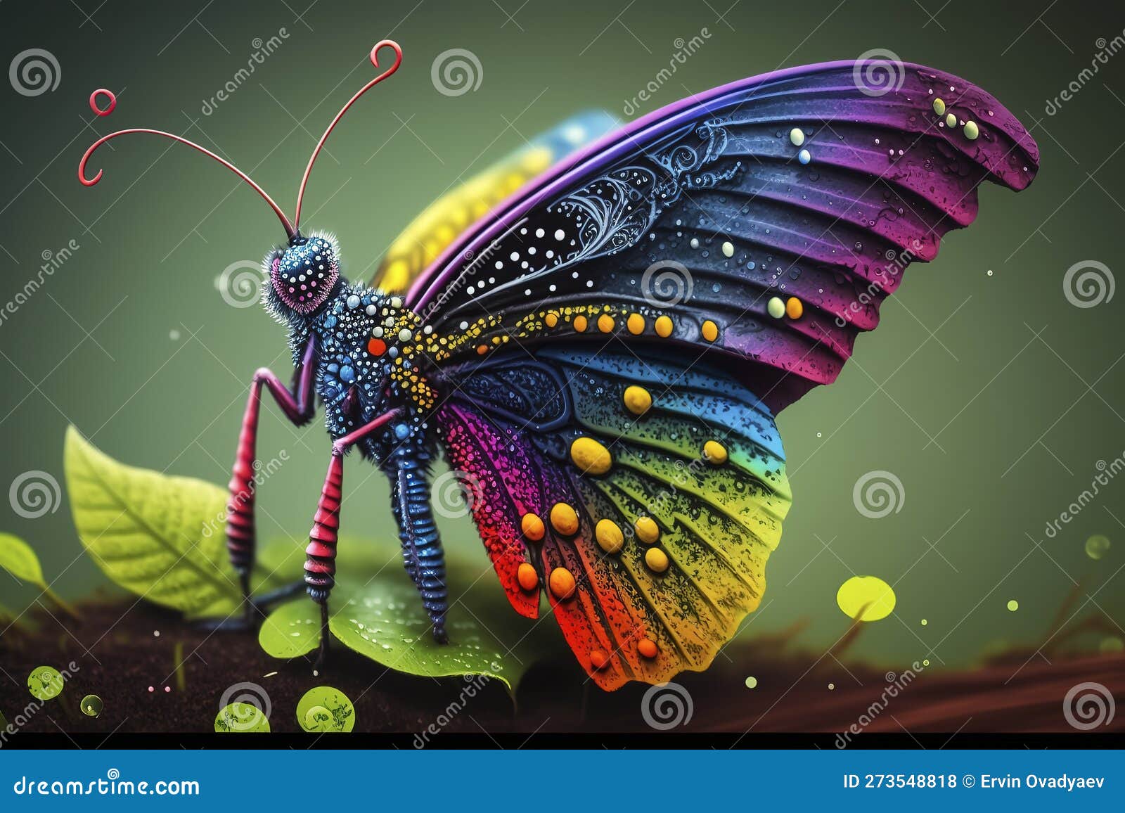 Image of a Beautiful 3D Digital Butterfly, Featuring Vibrant Colors and ...