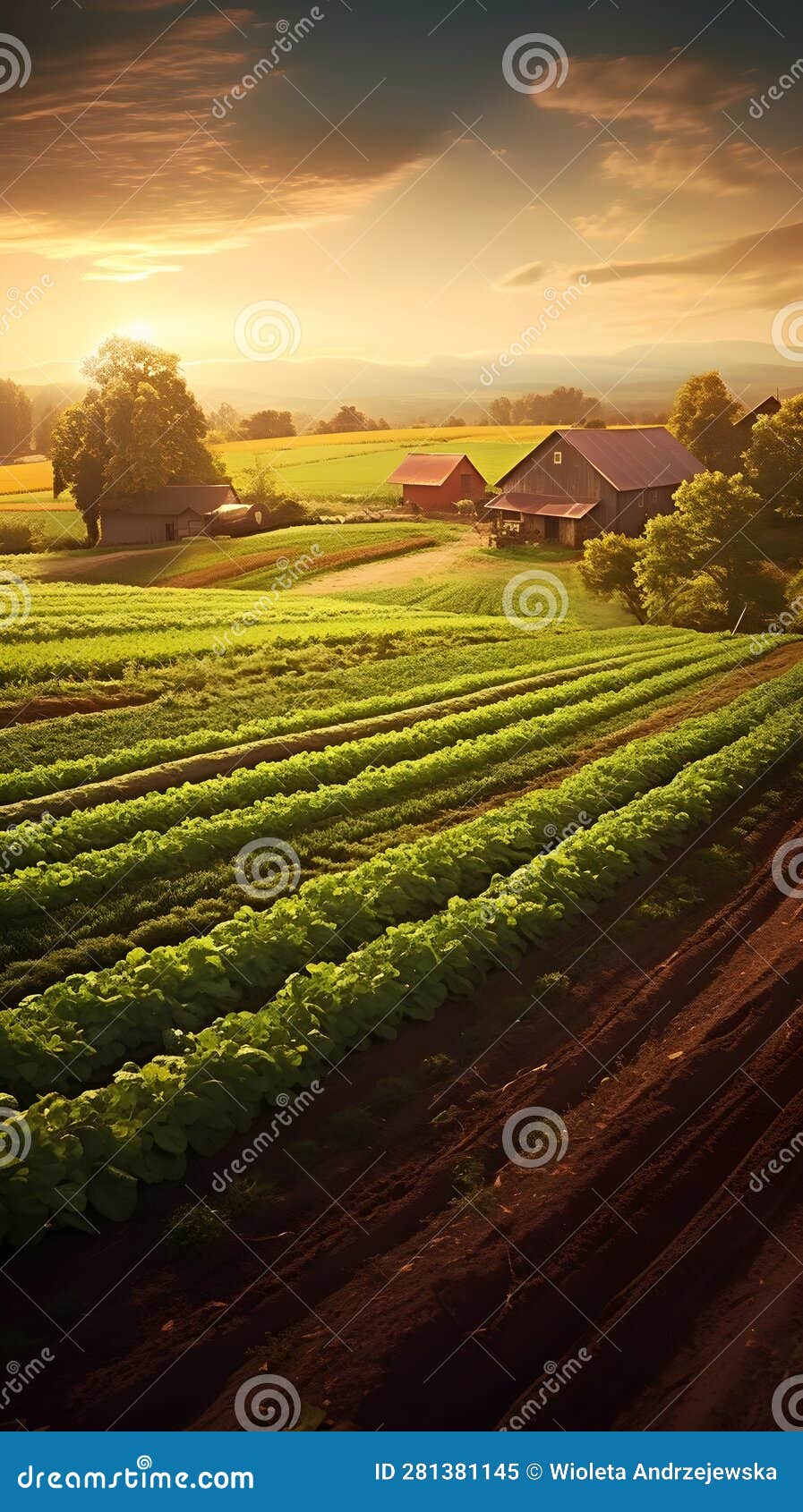 Balanced Development, Sowed Field Stock Illustration - Illustration of ...