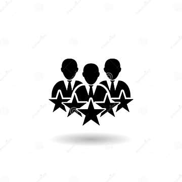 Experience Qualification Team Icon Logo with Shadow Stock Vector ...