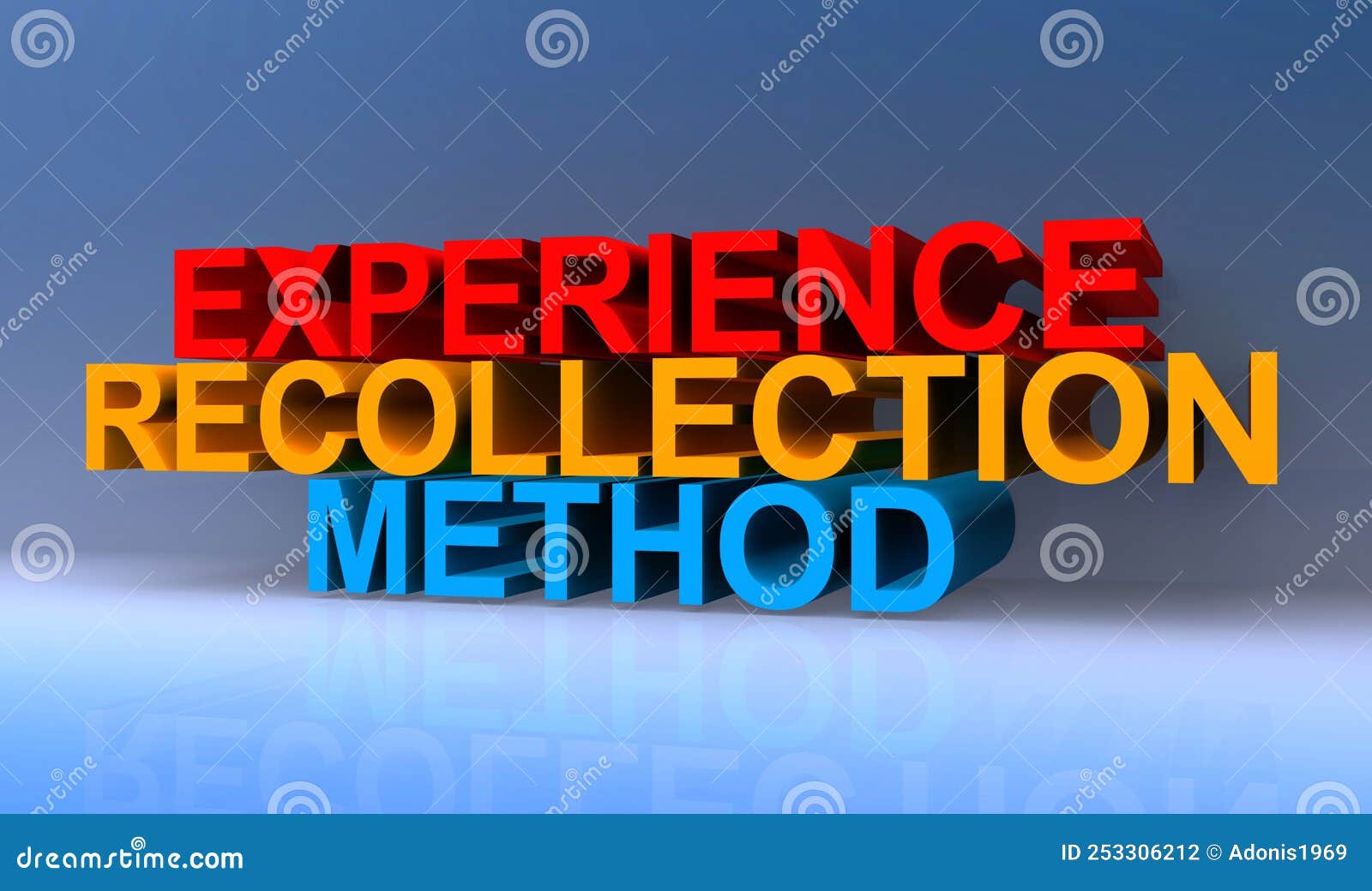 Experience Recollection Method on Blue Stock Illustration ...