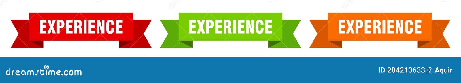 Experience Ribbon. Experience Isolated Paper Sign. Banner Stock Vector ...