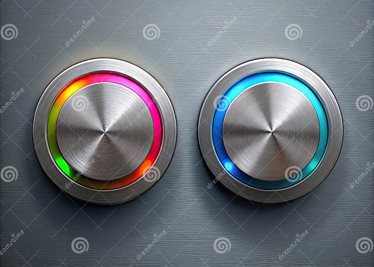 Modern Flat Audio Interface Design with Precise Volume Control Buttons ...