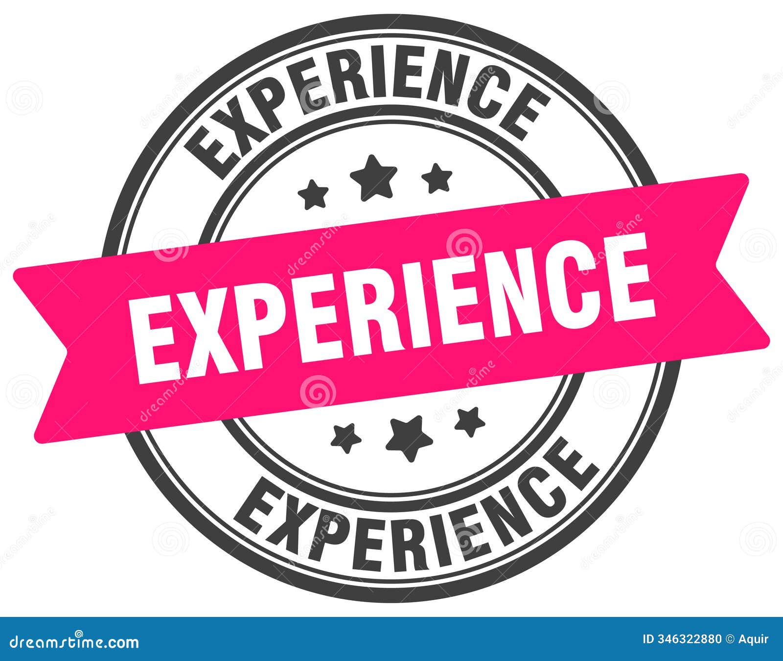 Experience Stamp. Experience Label on Transparent Background. Round ...