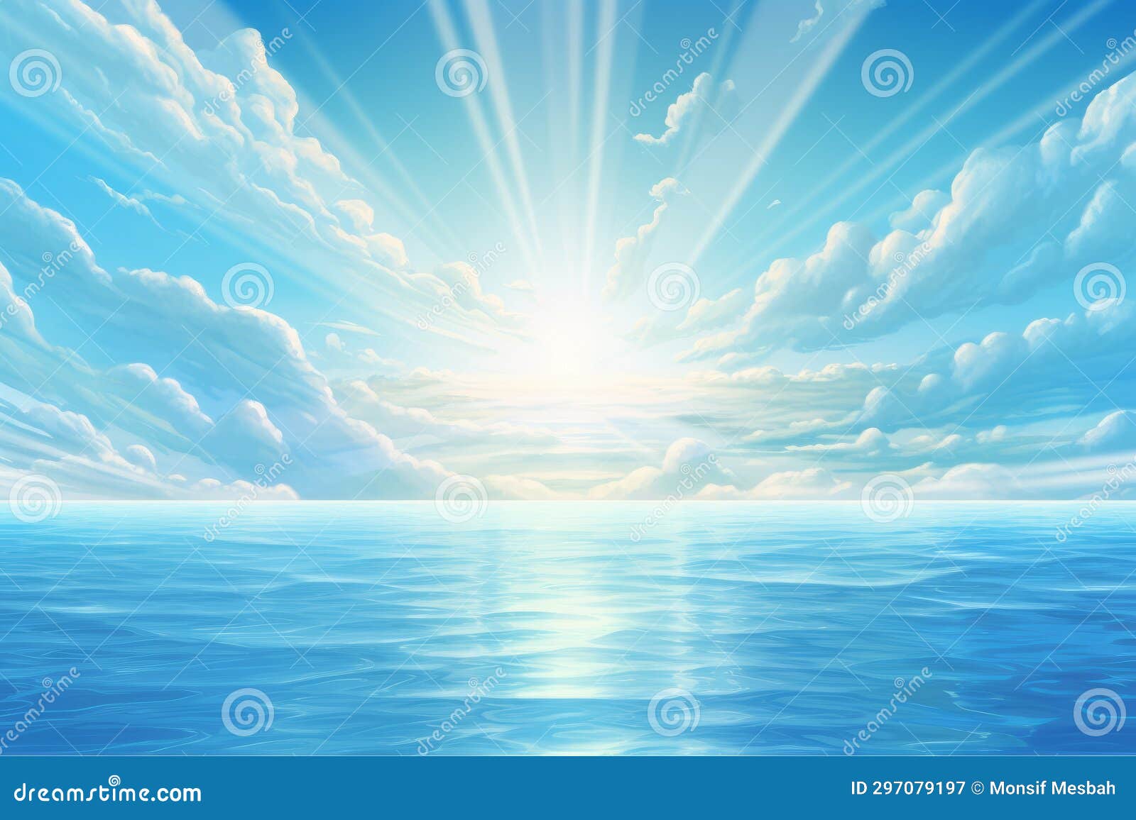 Mesmerizing Sun on Water: a Stunning Background in SP Style Stock ...