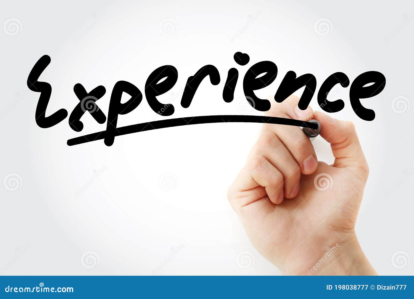 Experience Text with Marker Stock Image - Image of handwritten ...