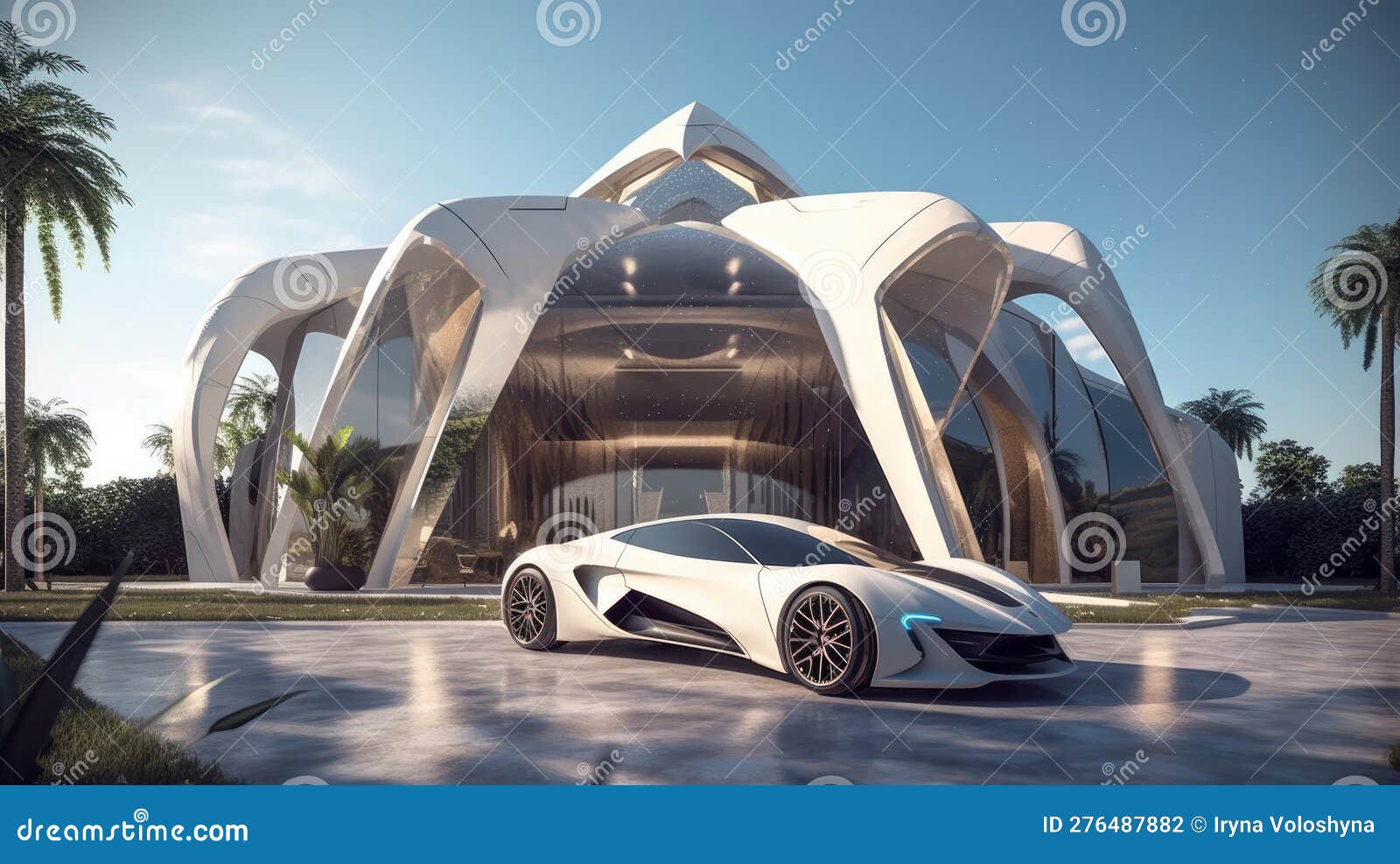Ultimate Luxury: Bionic House and Superb SuperCar Duo Stock ...