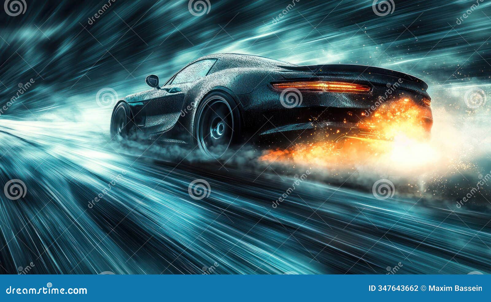 Experience the Thrill of High-speed Racing with this Dramatic Image of ...