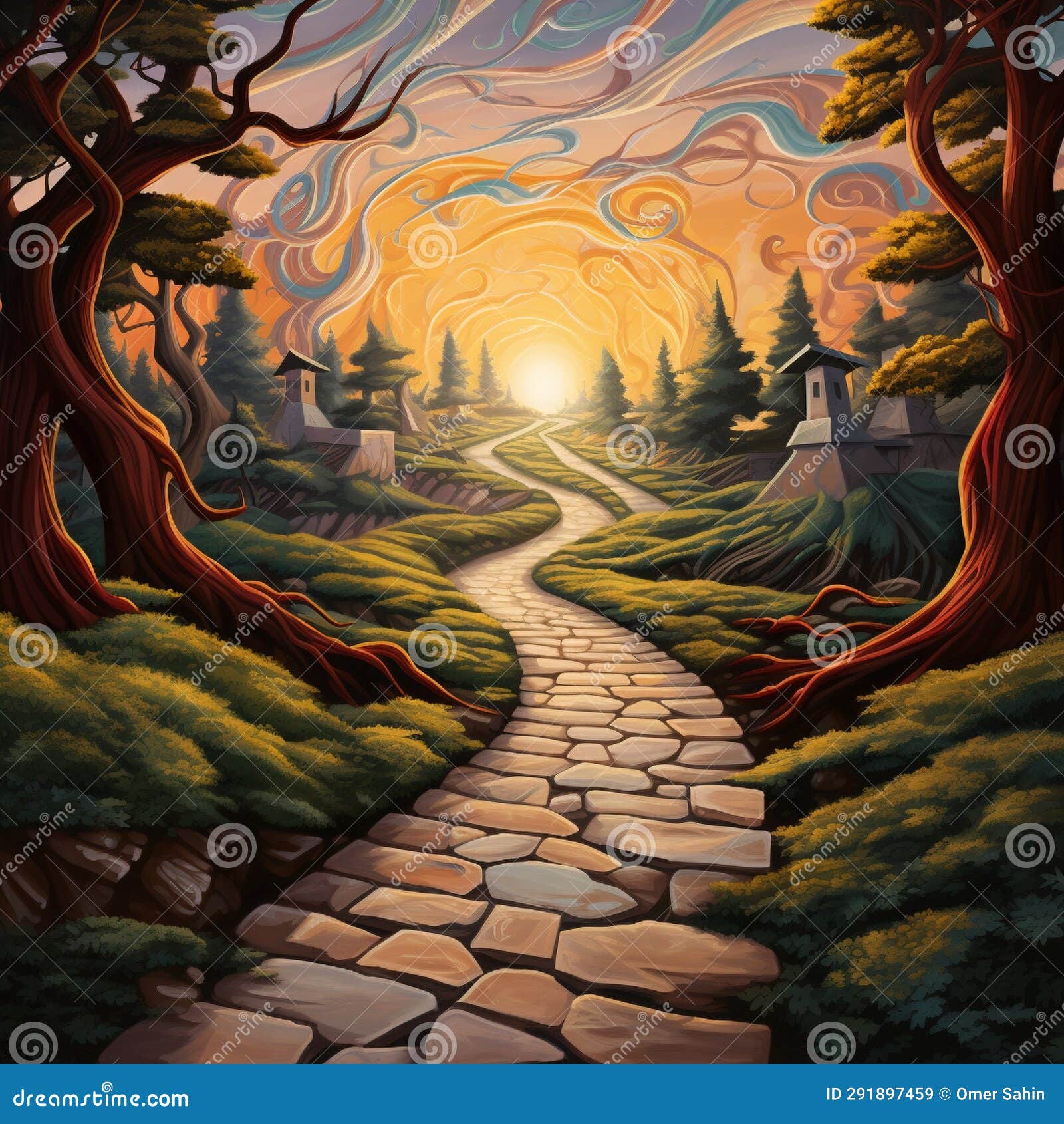 Graduation Cap on an Endless, Winding Path Stock Image - Image of ...