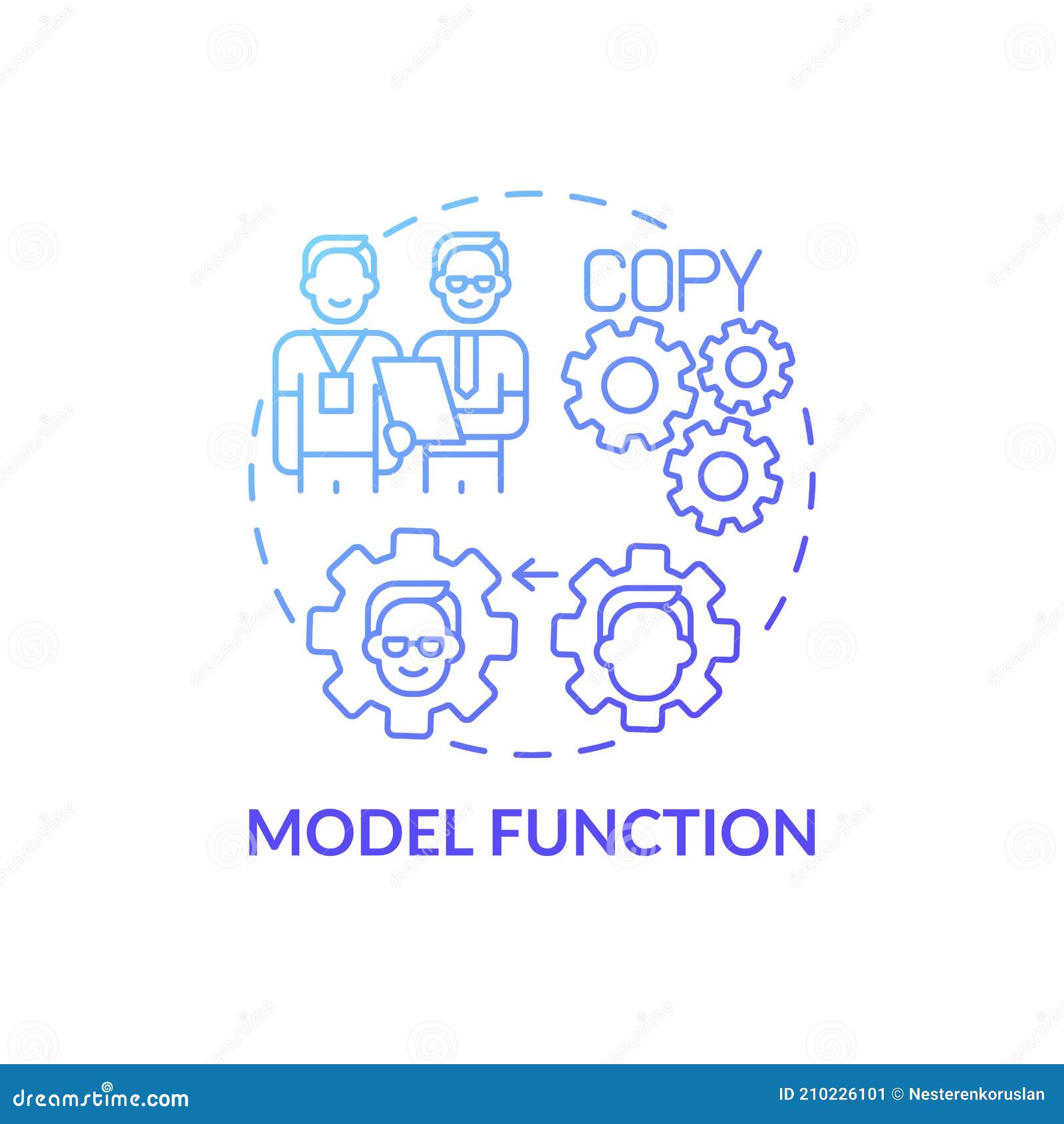 Experience Transfer between Workers Concept Icon Stock Vector ...