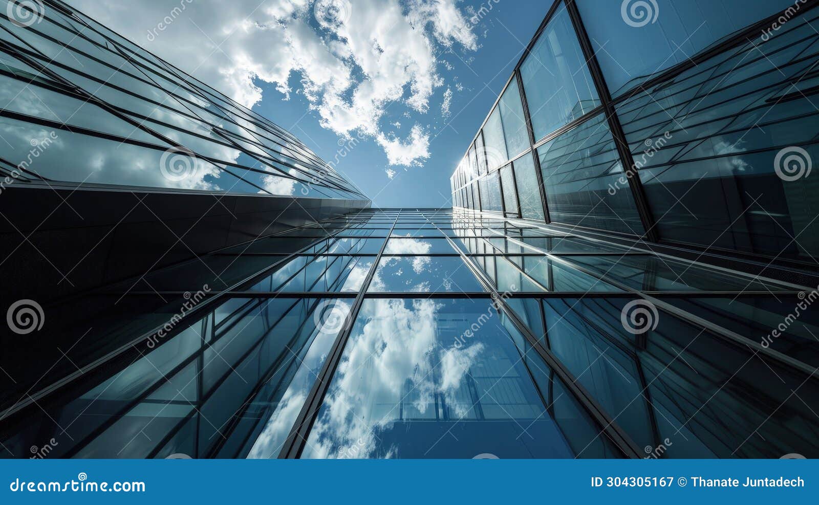 Upward Bound: Exploring Urban Architecture through a Ground View Skylight Stock Illustration ...