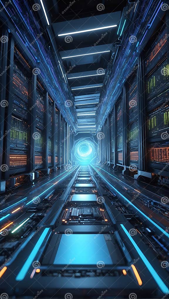 QuantumQuotient S Data Utopia: 3D Beyond Limits. AI Generate Stock ...