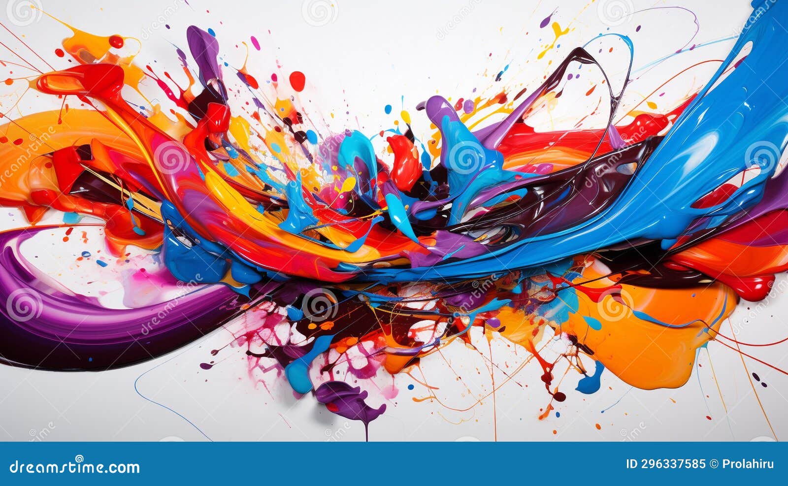 Vivid Splashes of Paint Abstract Expressionism Stock Illustration ...